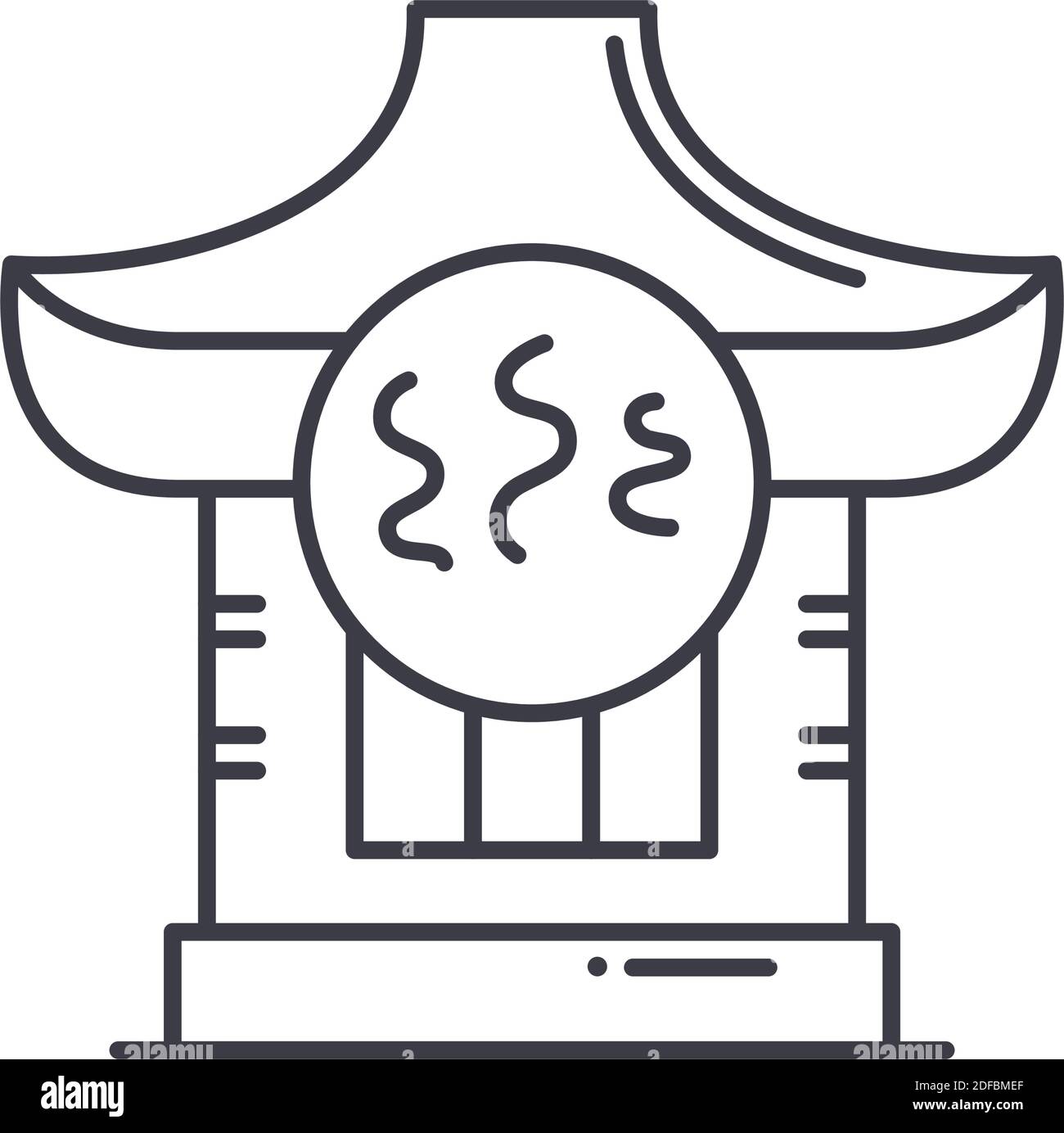 Korean bowl icon outline Cut Out Stock Images & Pictures - Alamy