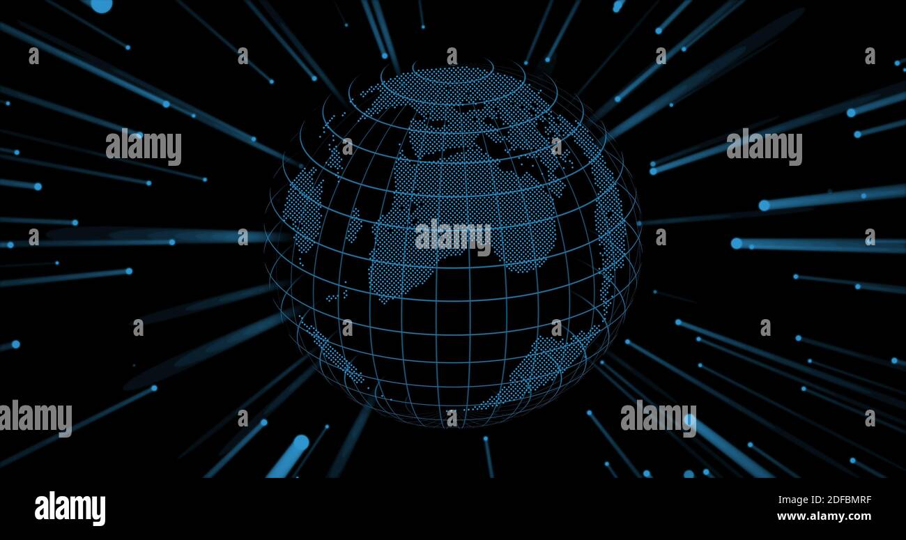 Techy earth isolate on white. Black and white earth. Dot particle ...