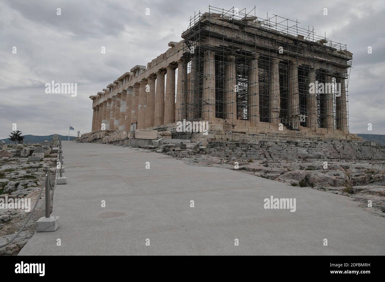 Athens, Greece. 3rd Dec, 2020. The new path to the Parthenon is seen at ...