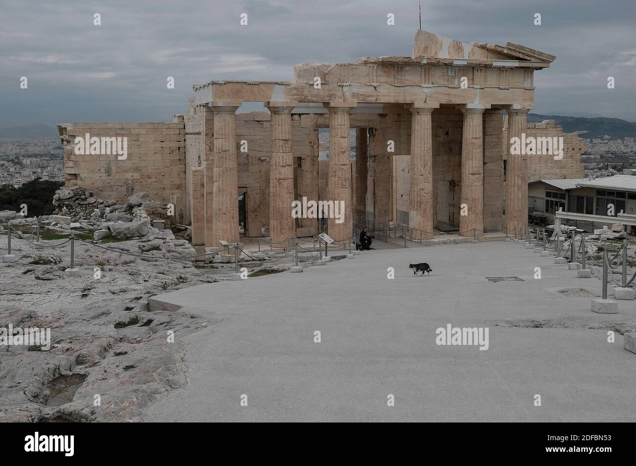 Athens, Greece. 3rd Dec, 2020. The new path to the Parthenon is seen at ...