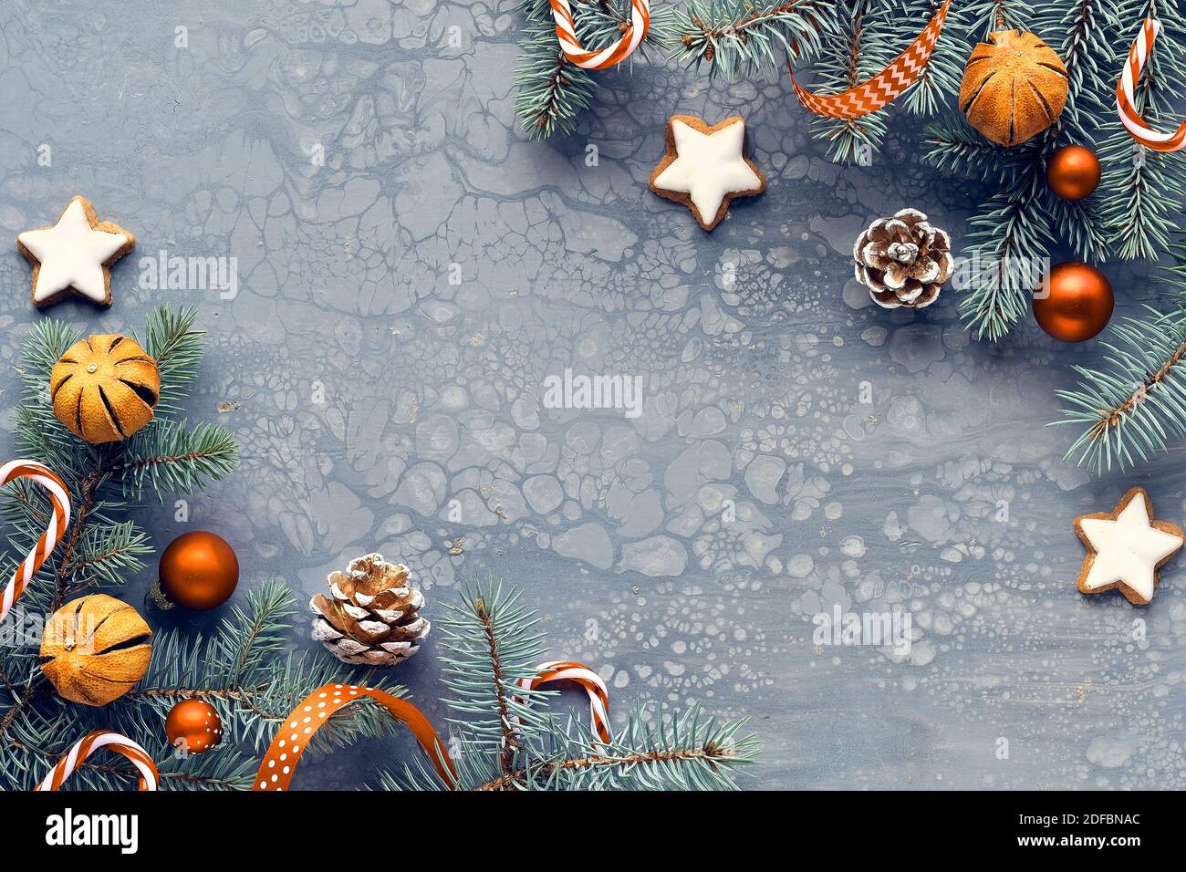 Grey textured Christmas background Zero Waste biodegradable Christmas ...
