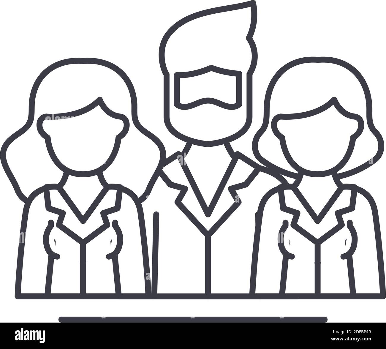 Occupation icon, linear isolated illustration, thin line vector, web ... Occupation icon, linear isolated illustration, thin line vector, web ...