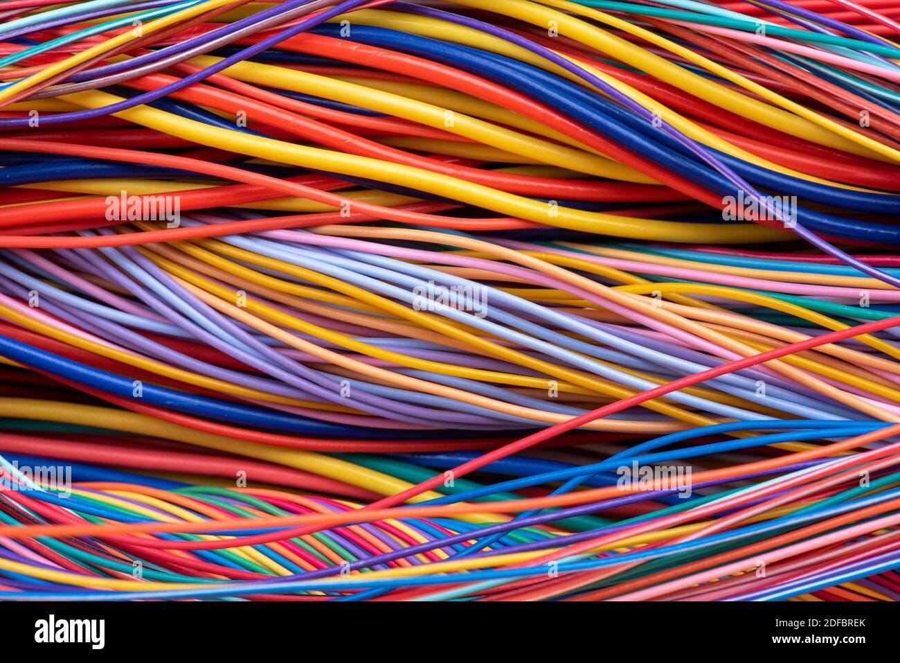 Bunch of colorful electrical cable and wire Stock Photo - Alamy