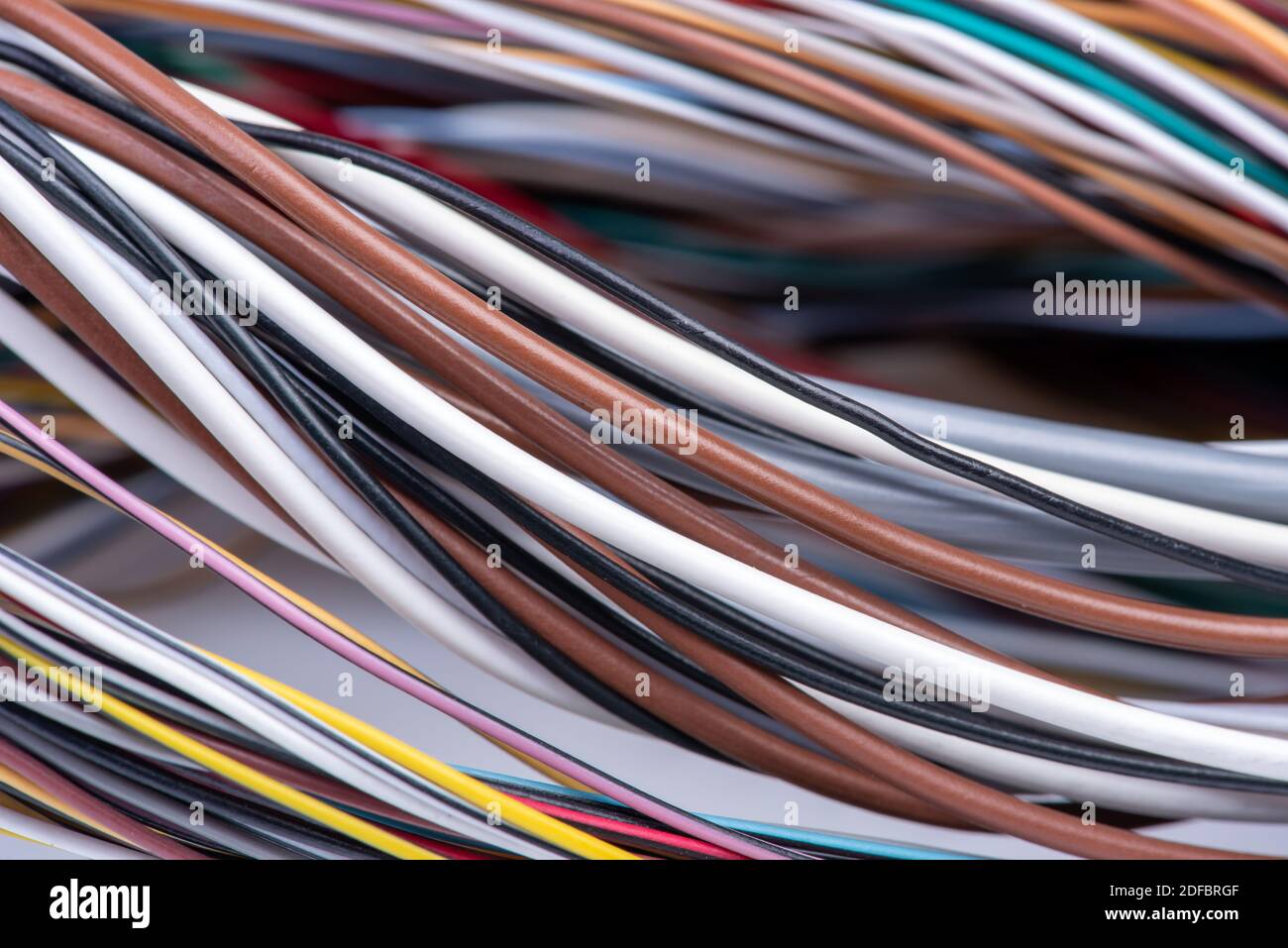 Electrical Wiring Solutions Cable Installation Closeup Stock Photo - Alamy