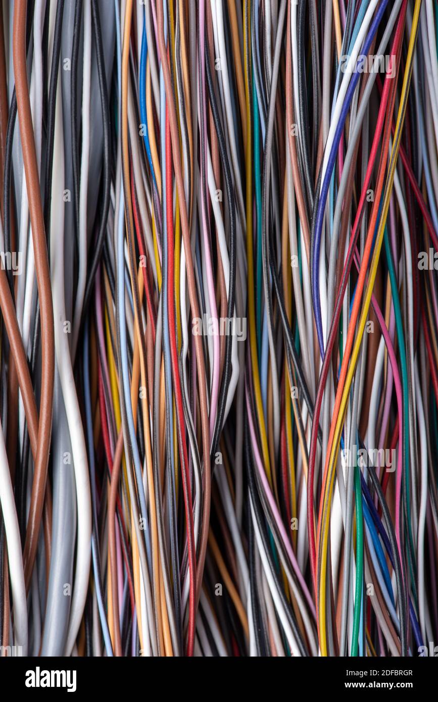 Electrical Wiring Solutions Cable Installation Closeup Stock Photo - Alamy