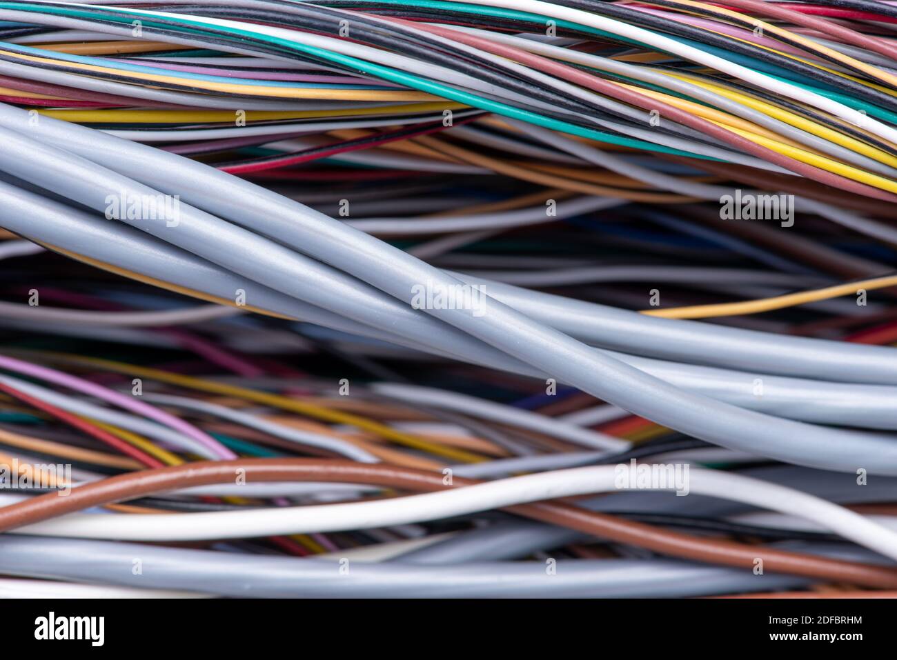 Electrical Cable Installation Close-up Stock Photo - Alamy