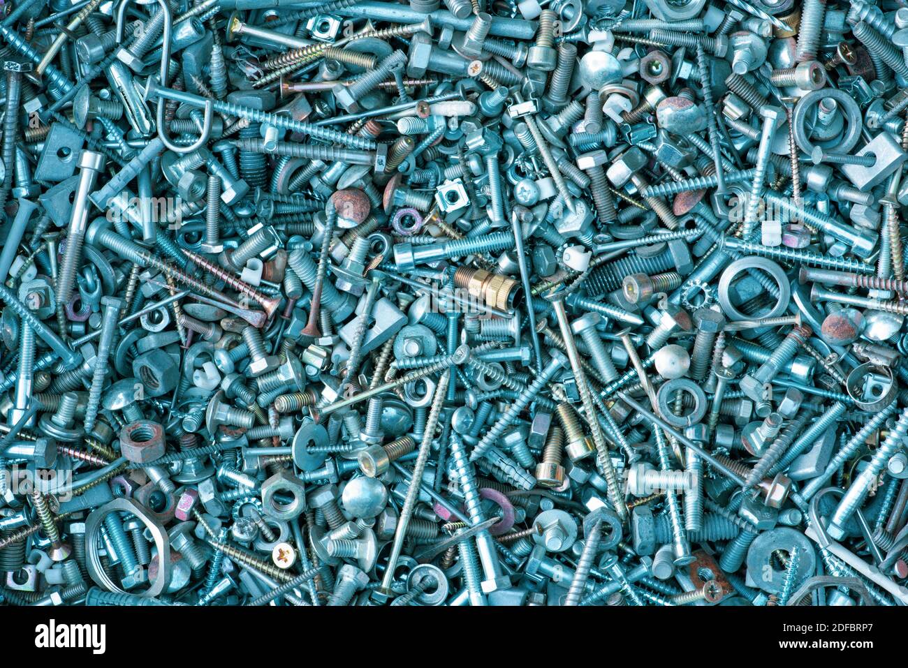Industrial Steel Fixinng, Mixture of Nuts, Srews and Bolts Stock Photo ...