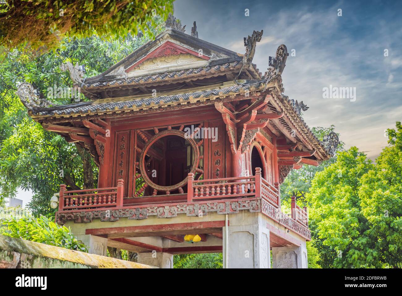 Temple of Literature in Hanoi in Southeast Asia, Vietnam. Temple of ...
