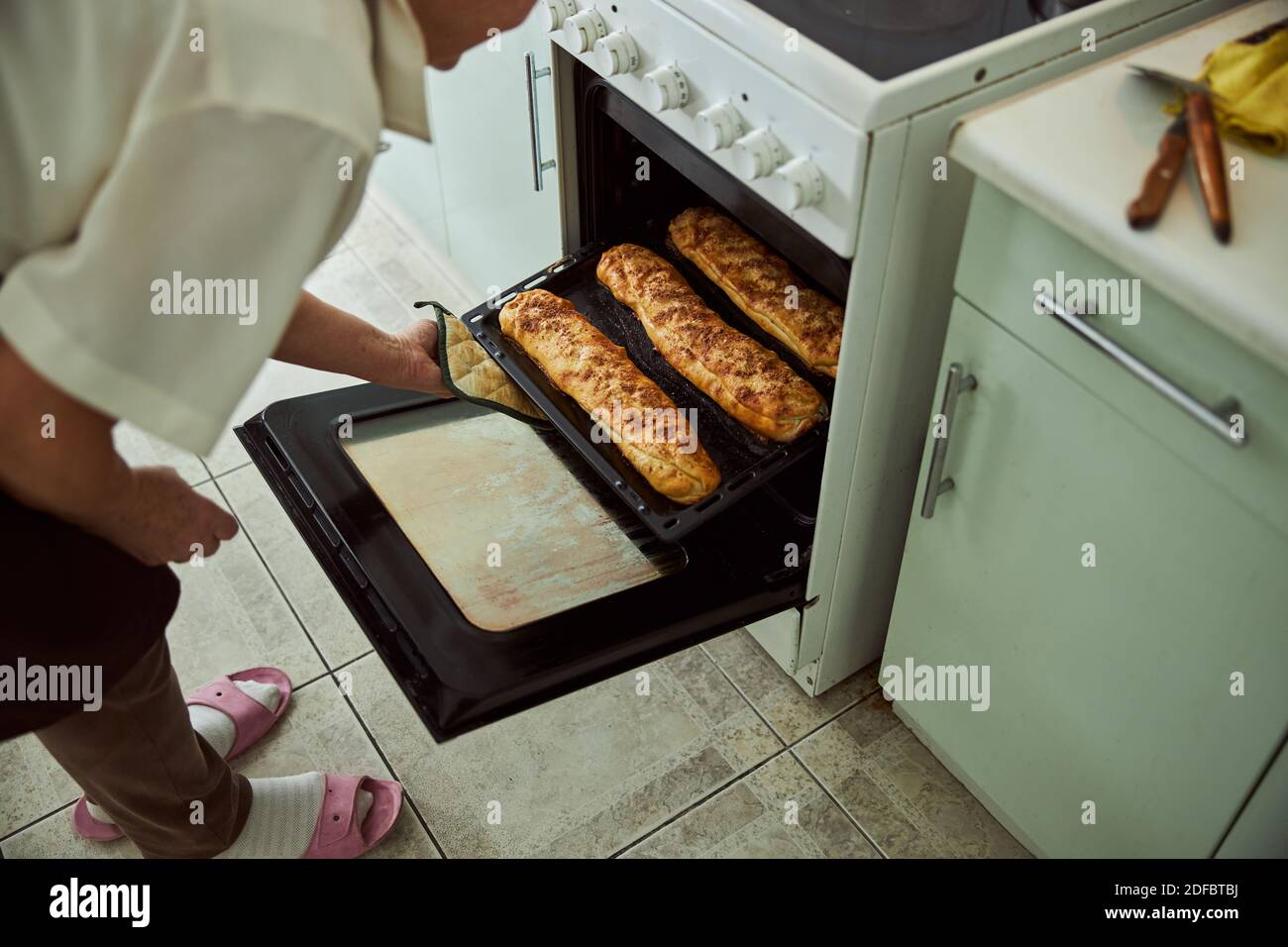 Pies grandmother baking hi-res stock photography and images - Alamy