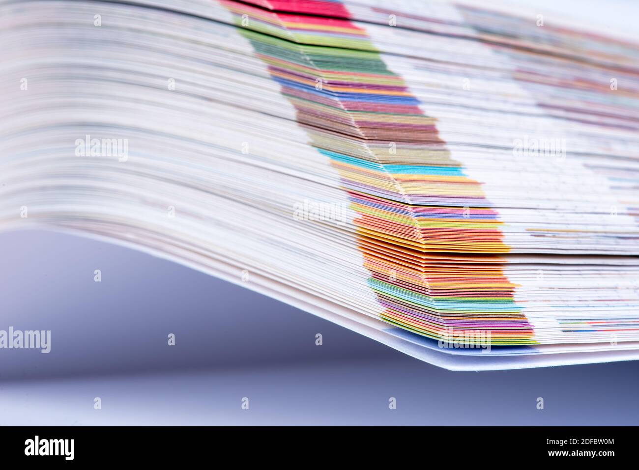 Colorful edges of page open book closeup Stock Photo - Alamy