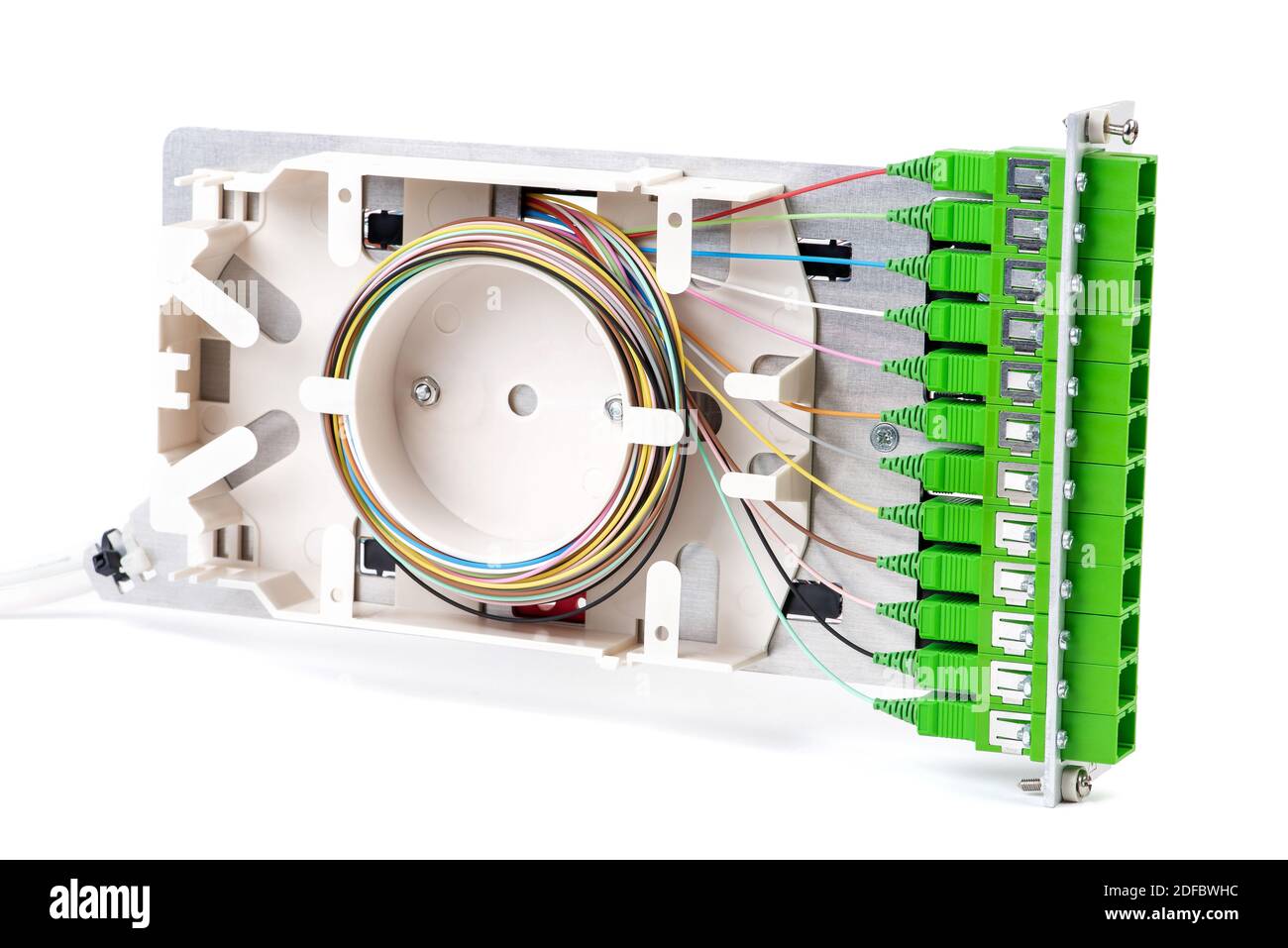 Fiber Optic Distribution Frame Isolated on White Background Stock Photo ...