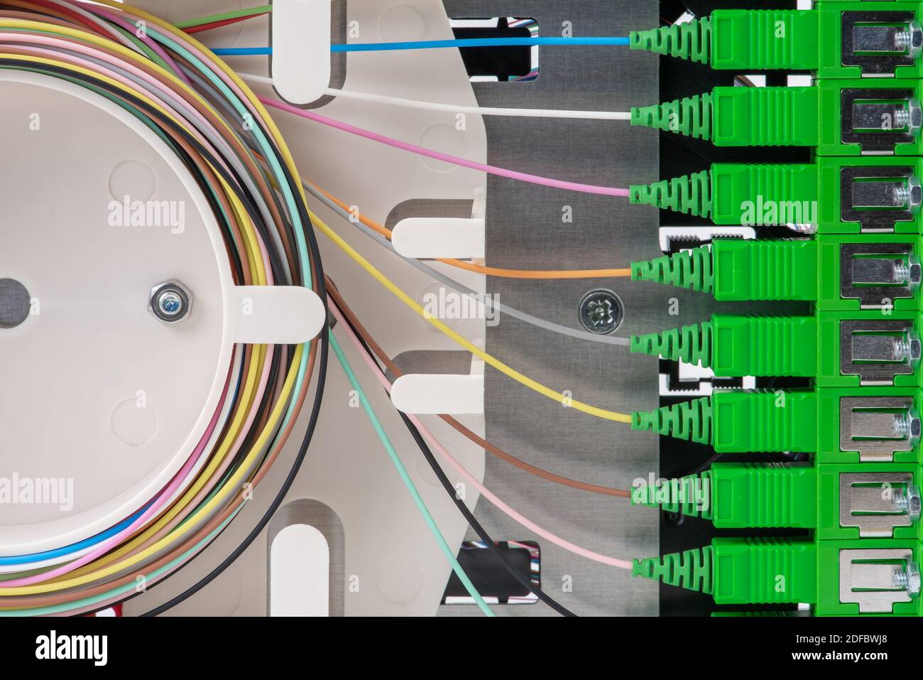 Fiber Optic Distribution Frame Isolated on White Background Stock Photo ...