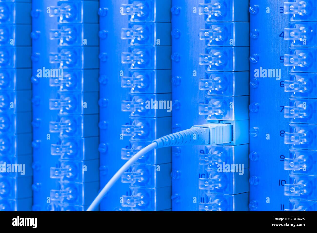 Fiber Optic Distribution Frame Hardware Technology Stock Photo - Alamy