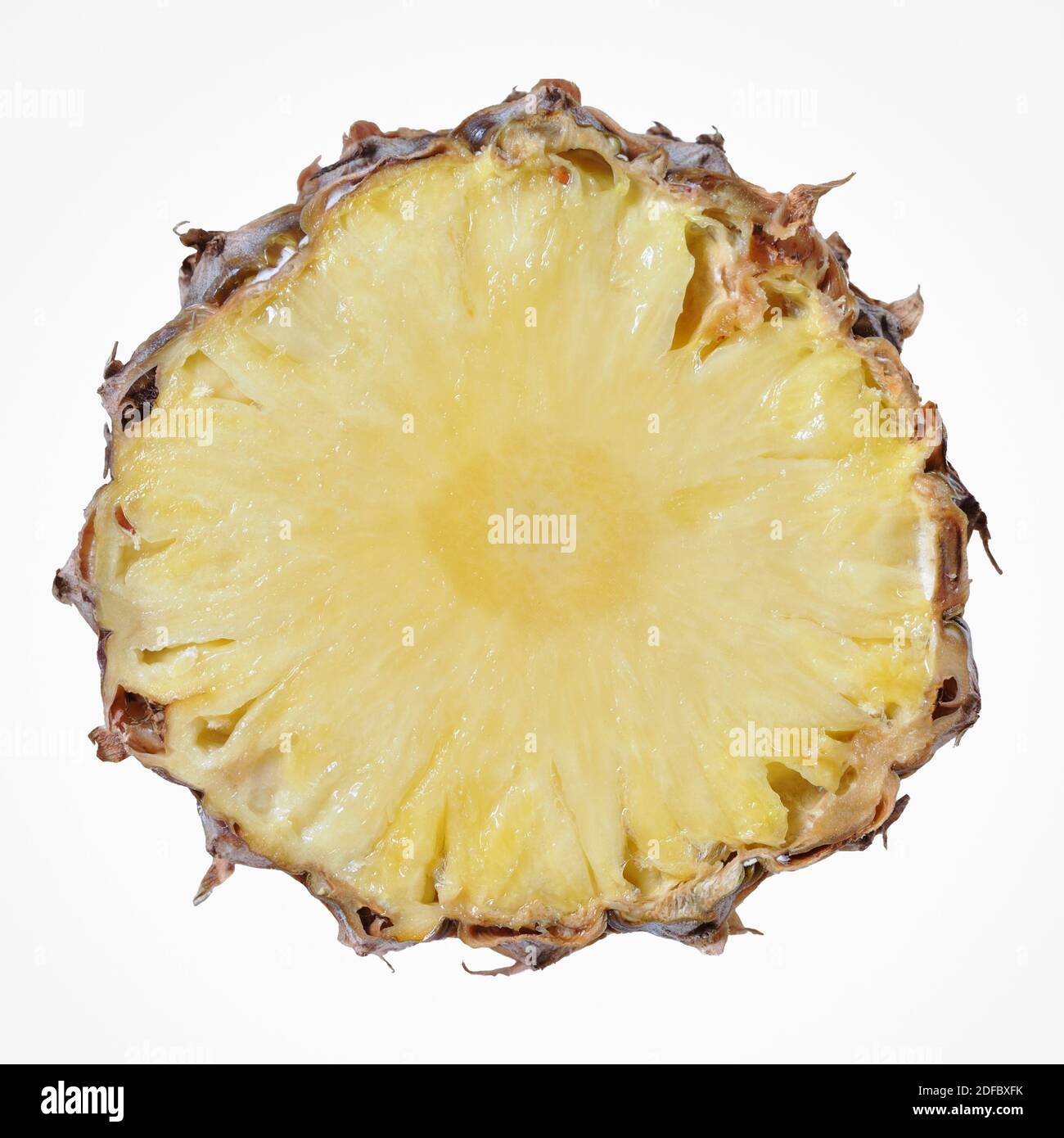 Tropic fruit composition. Delicious colorful half pineapple isolat on ...