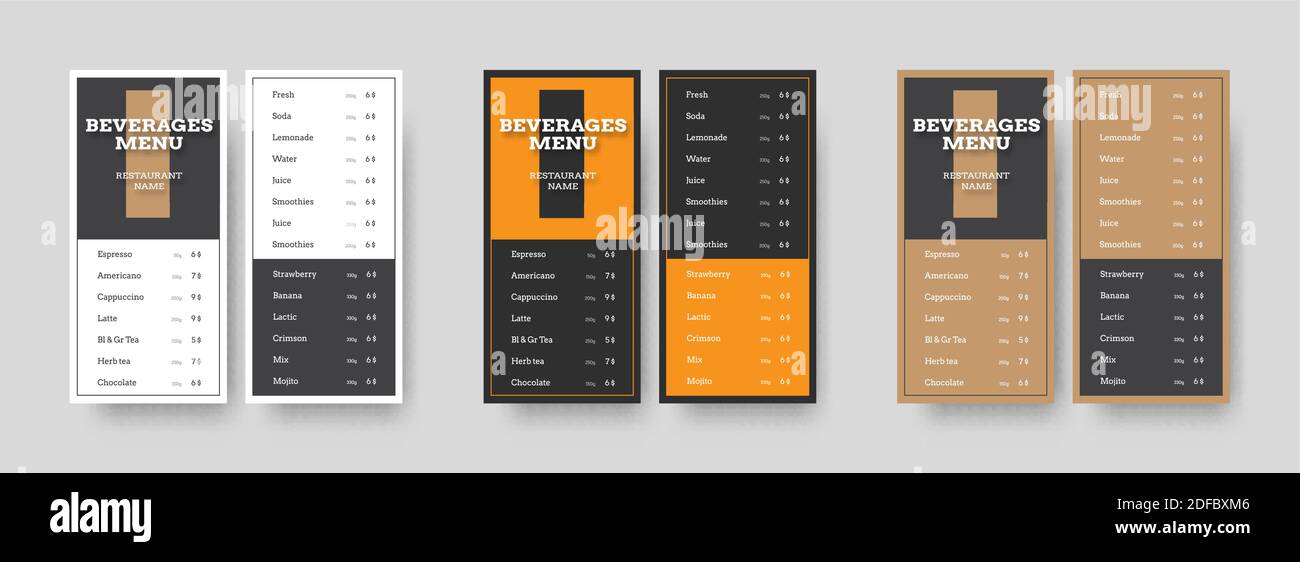 Template of vector menu for cafe and restaurants with strokes and ...