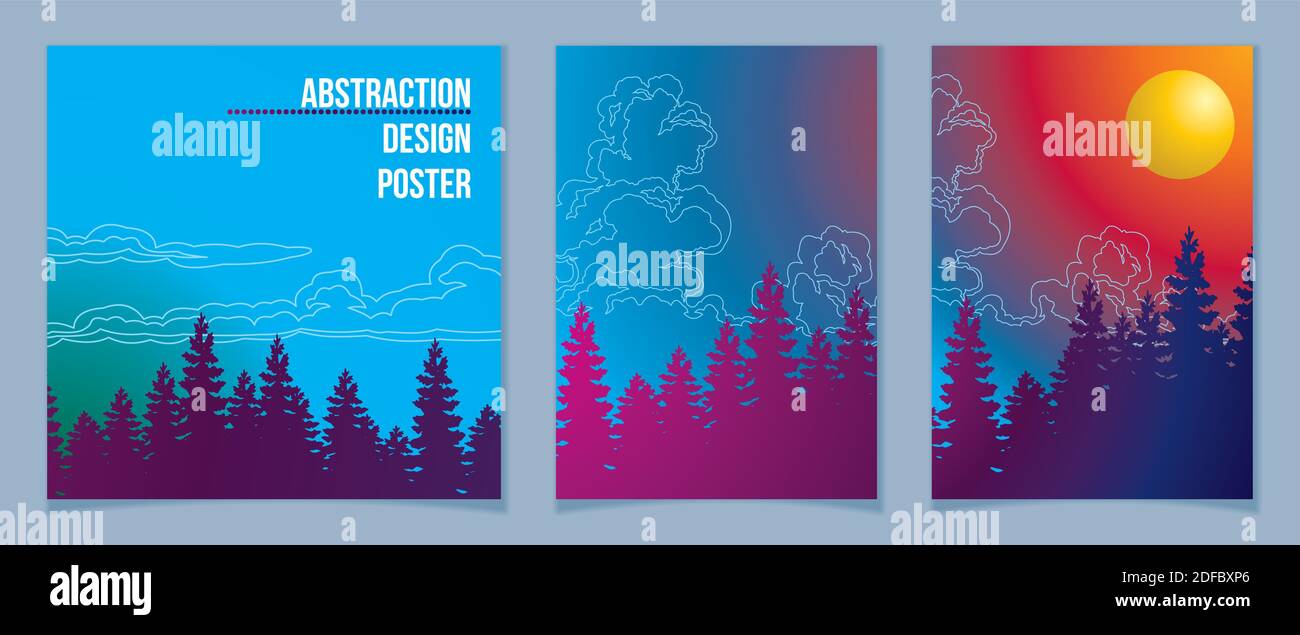 Cover page design landscape Stock Vector Images - Alamy