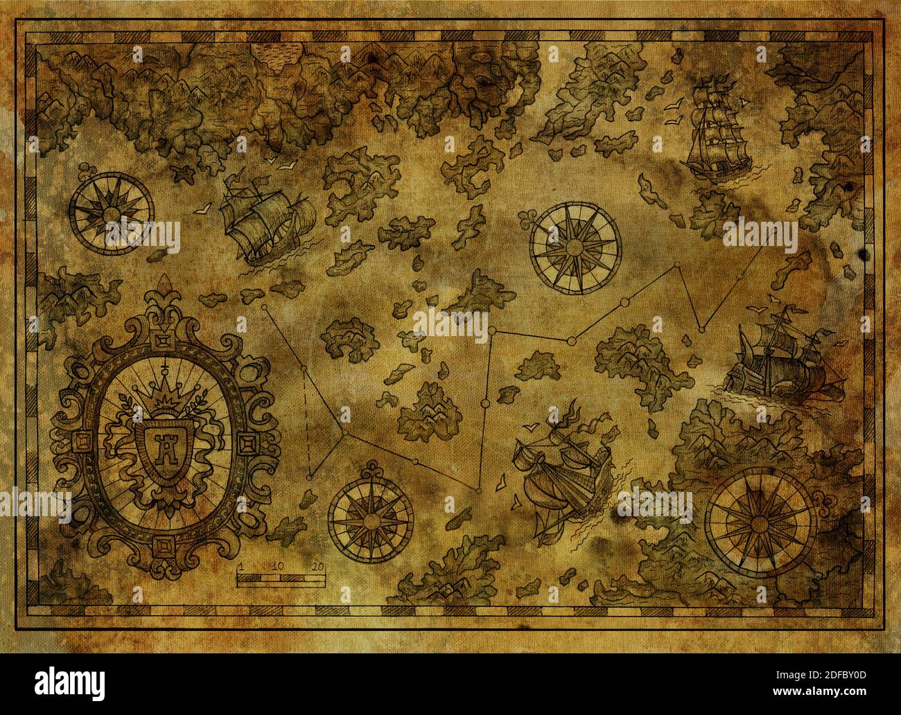 Vintage Treasure Map Wallpaper Treasure Map Wallpaper Etsy