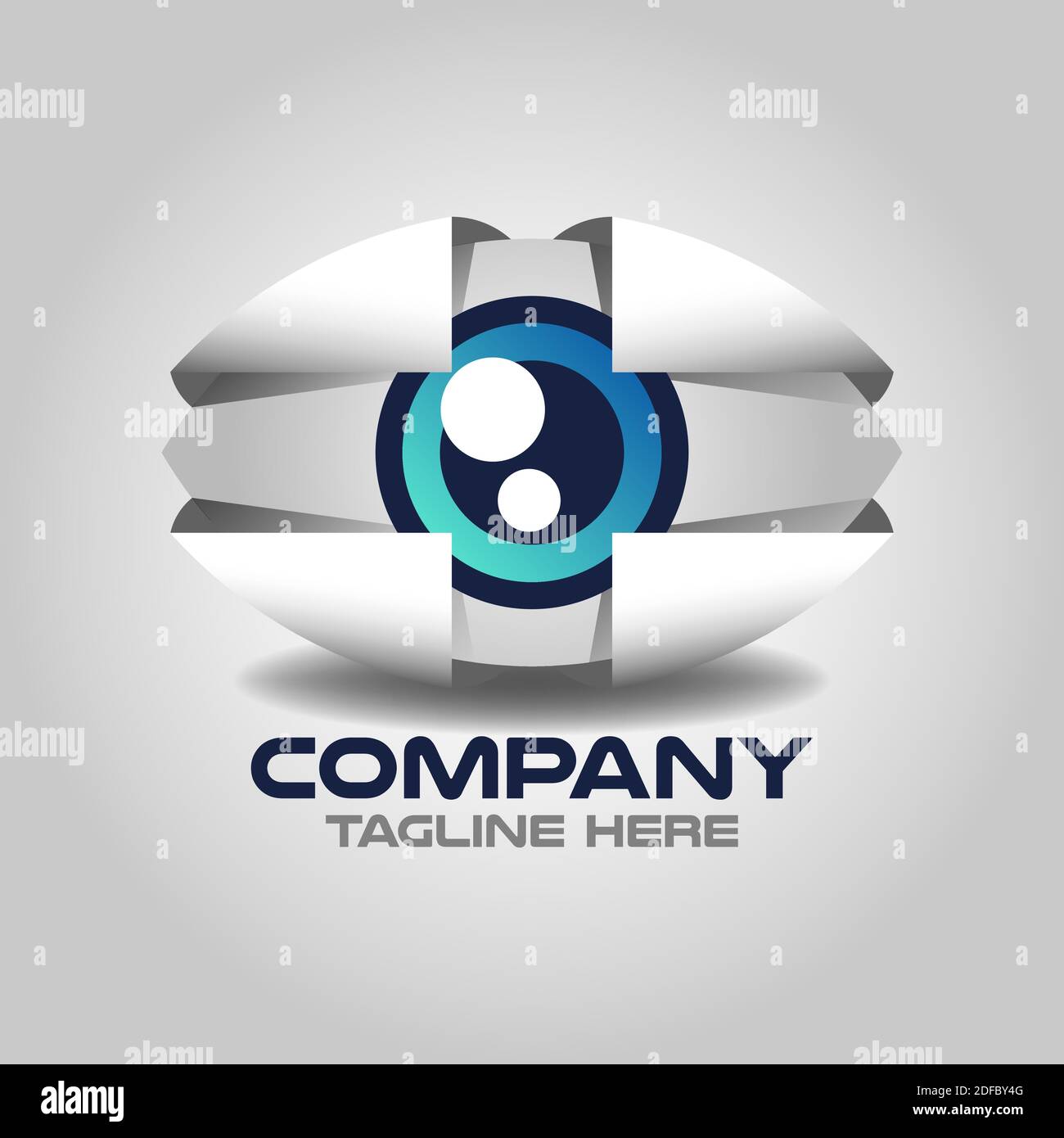 Modern paper eye cross logo.Vector illustration Stock Vector Image ...
