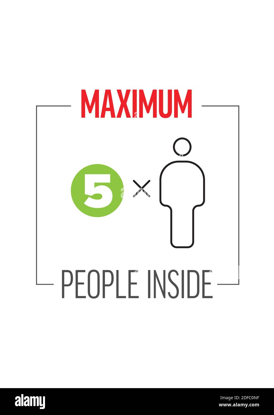 Shop entrance prevention instruction poster template - maximum capacity ...