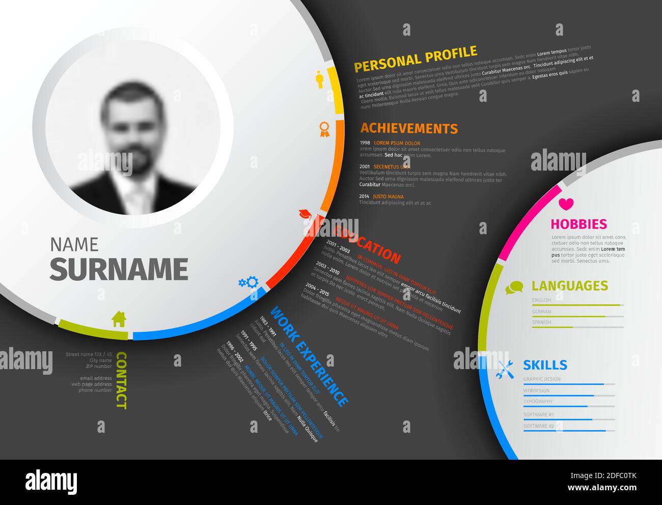 Vector original minimalist cv / resume template - creative version ...