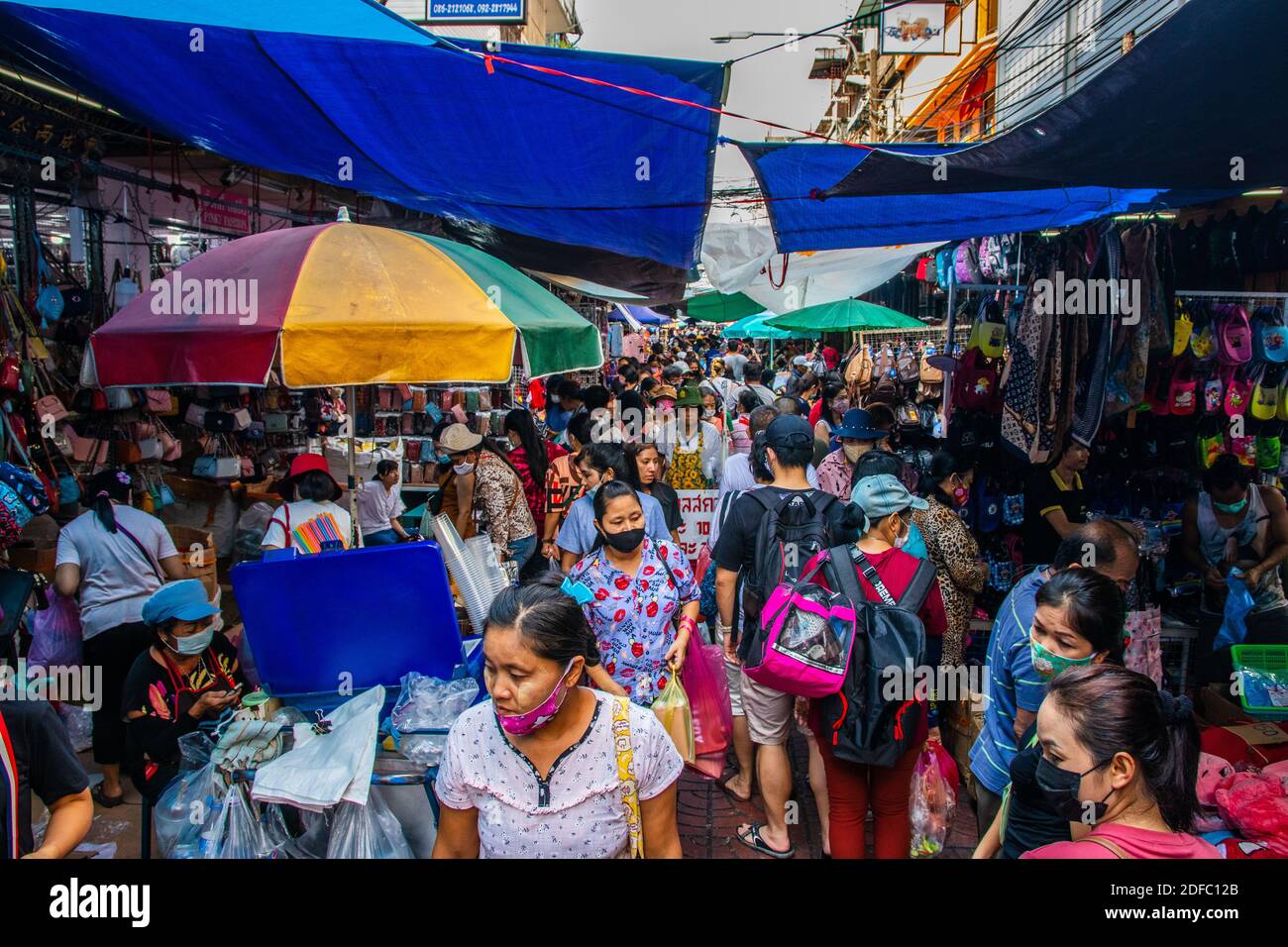 A view around the Sampeng Market in Chinatown Bangkok Thailand Asia ...
