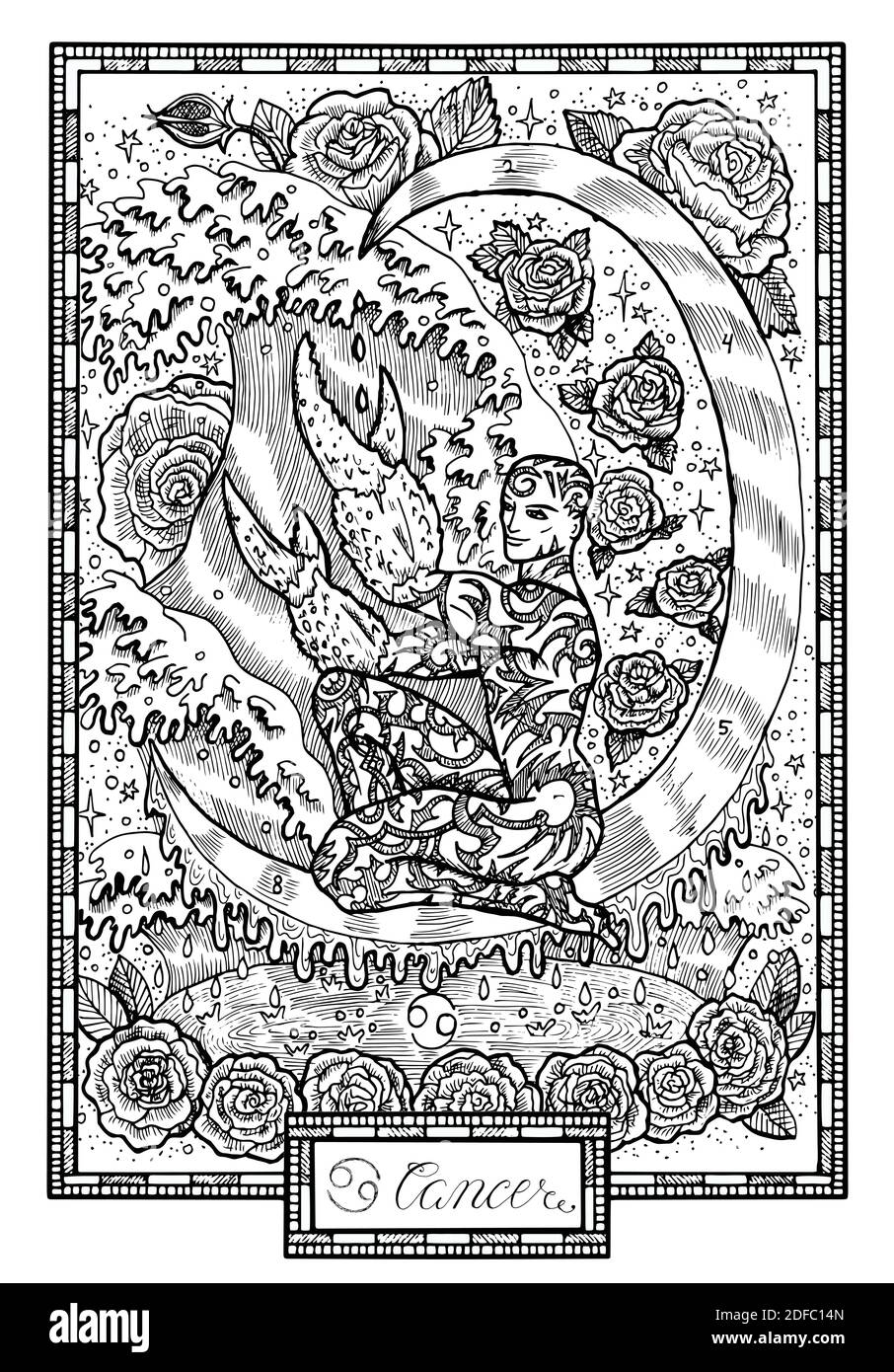 Zodiac sign collection. Hand drawn fantasy graphic vector illustration ...