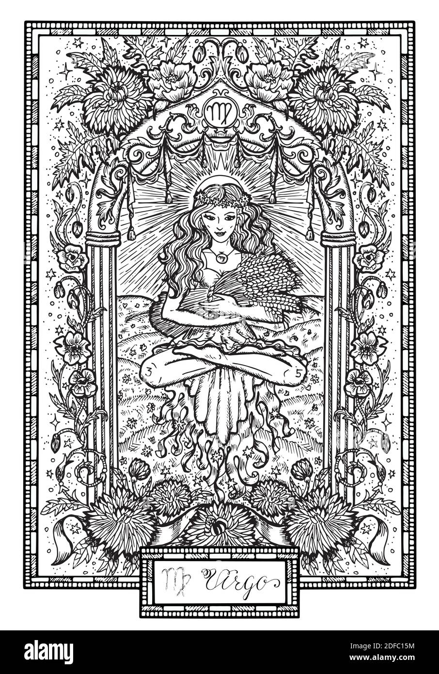 Zodiac sign collection. Hand drawn fantasy graphic vector illustration ...