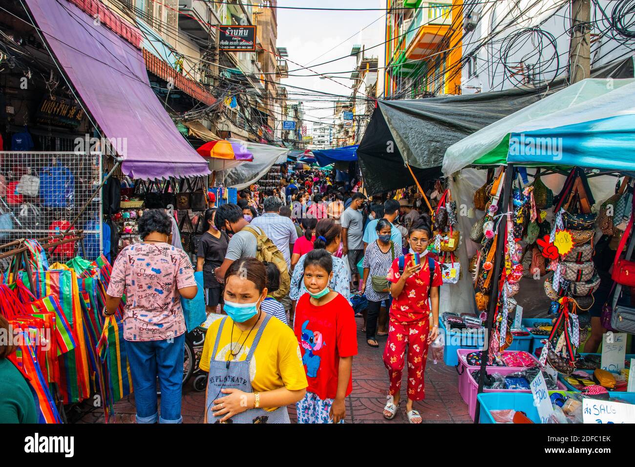 A view around the Sampeng Market in Chinatown Bangkok Thailand Asia ...