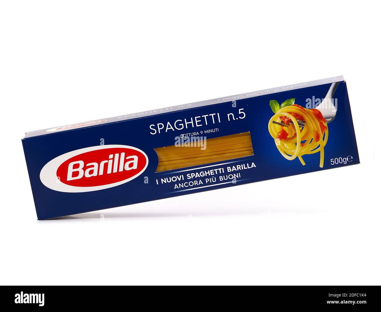 BUCHAREST, ROMANIA - JANUARY 27, 2016. Pack of Barilla Spaghetti ...