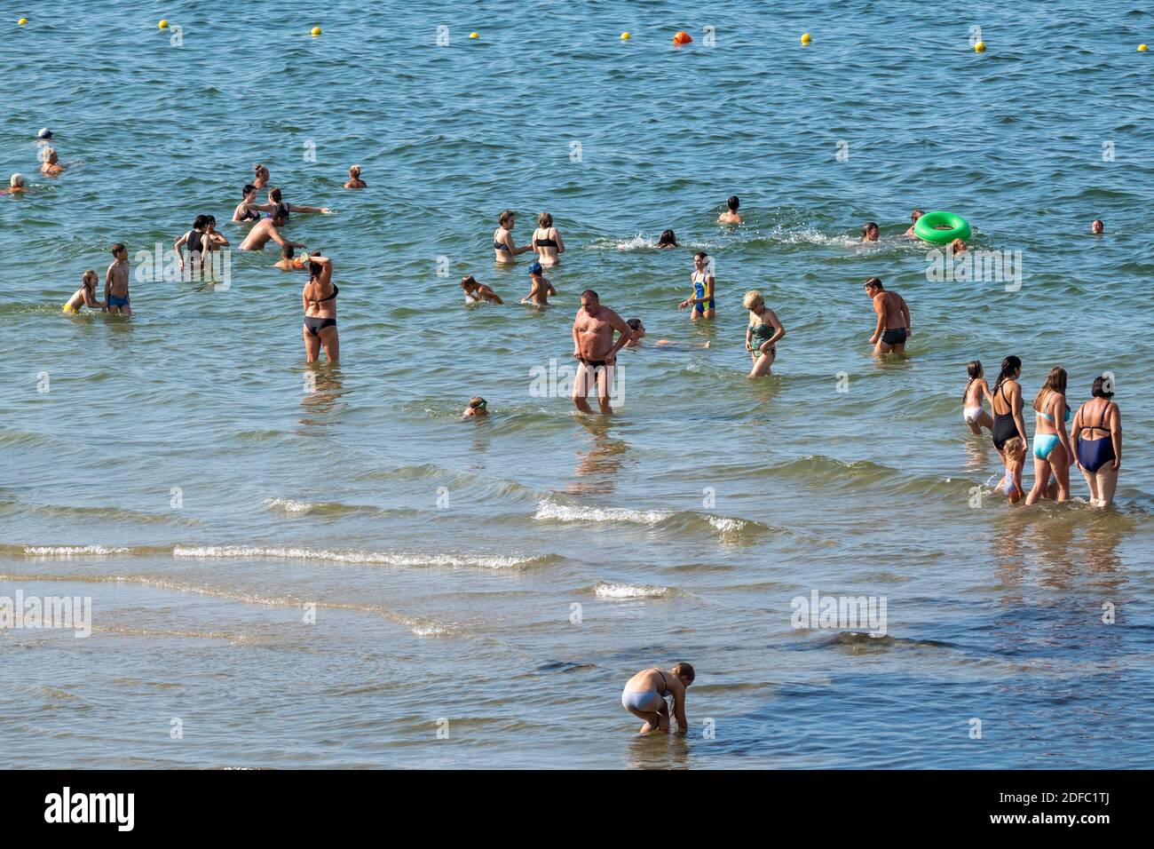 People having fun in sea Stock Photo - Alamy