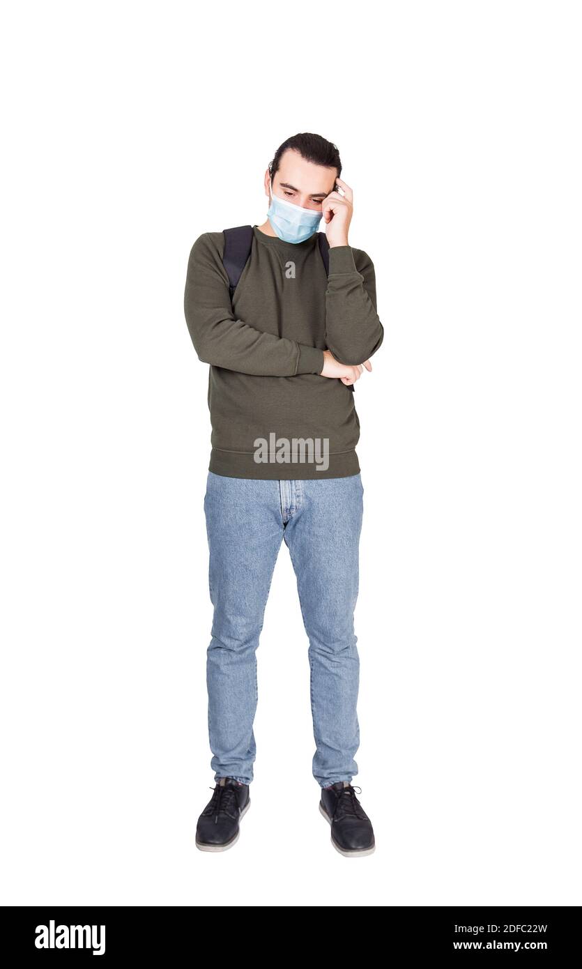 Man thoughtful expression wearing Cut Out Stock Images & Pictures - Alamy