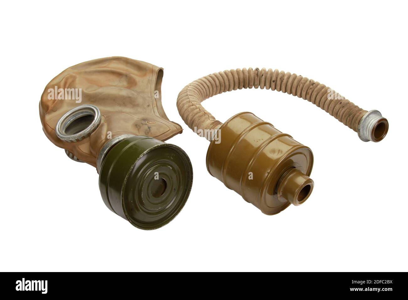 An old soviet type gas mask isolated on white Stock Photo - Alamy