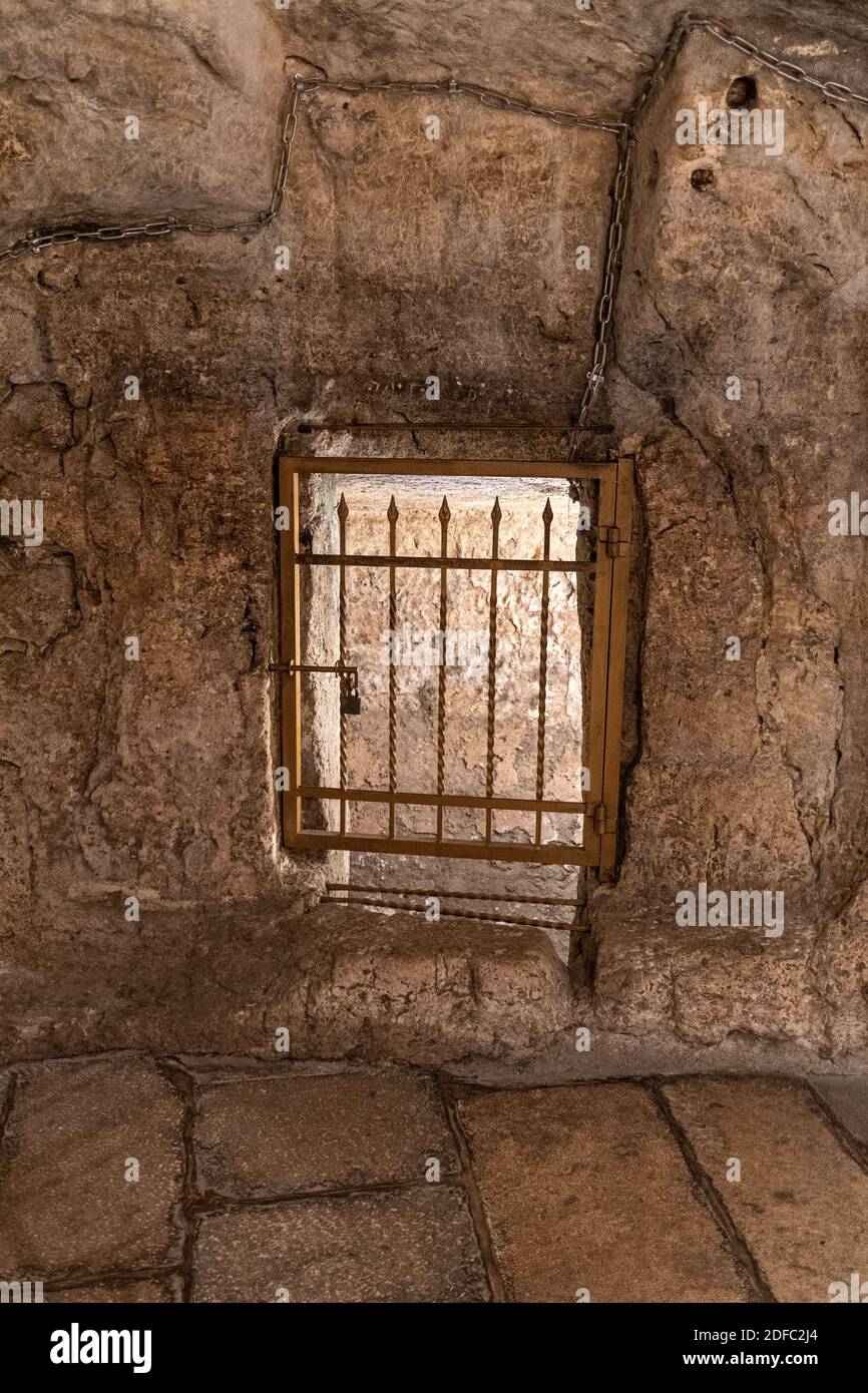 JERUSALEM, ISRAEL - Mar 10, 2020: The prison of Jesus Christ in ...