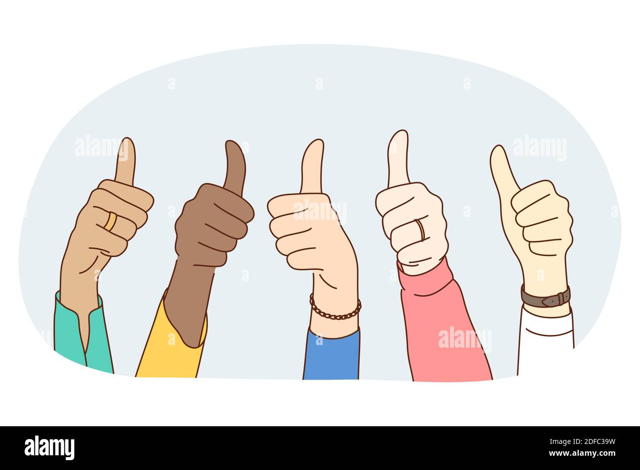 Thumbs up sign, Gesture hand language concept Stock Vector Image & Art ...