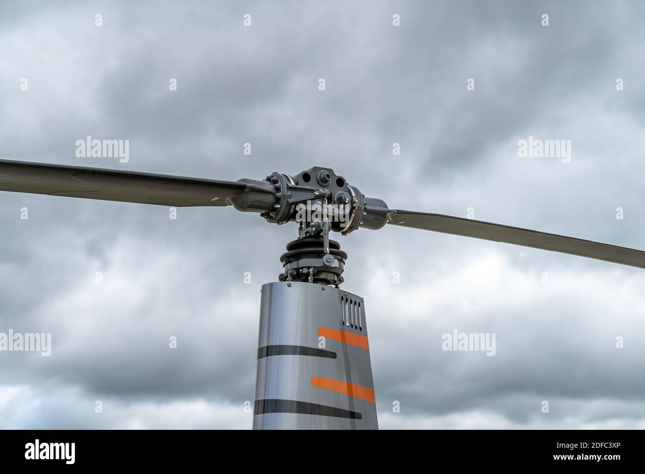 detail of a small helicopter, engine with propeller Stock Photo - Alamy