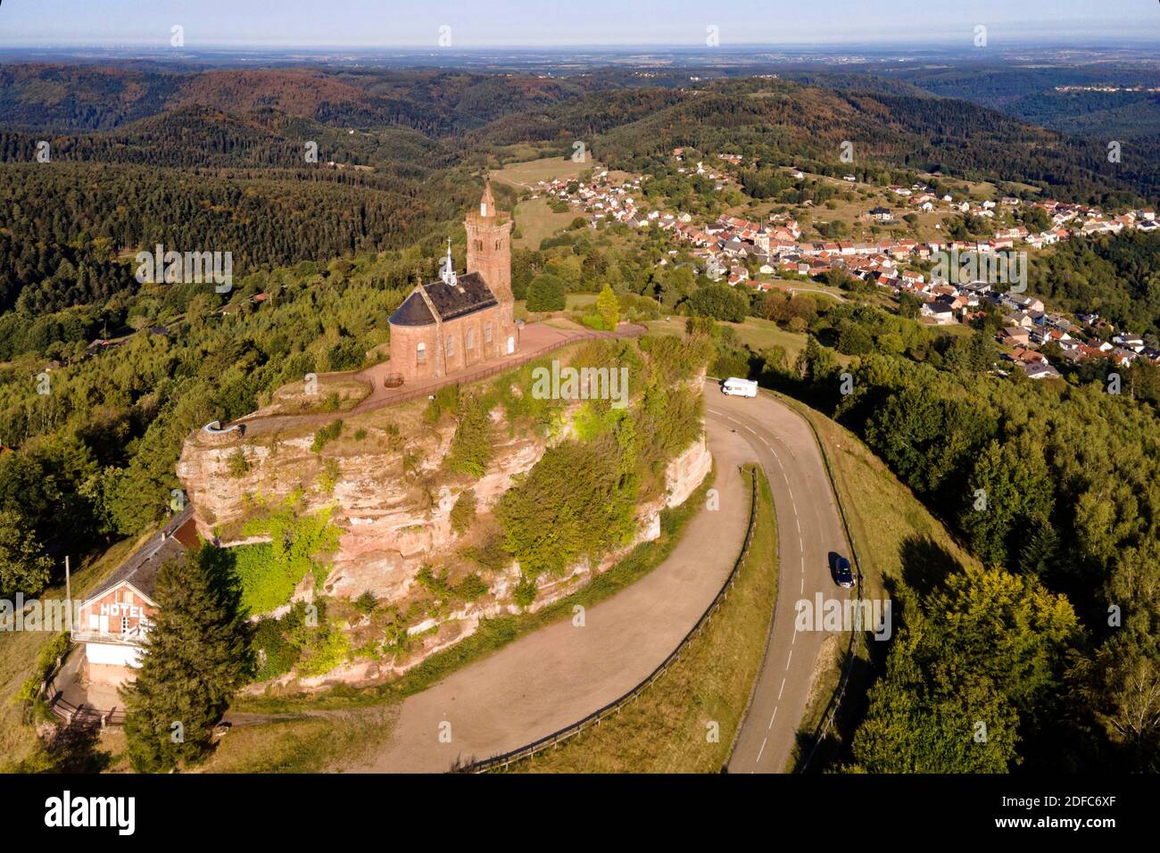 France, Lorraine, Moselle, Dabo, Rock Dabo, Dabo Chapel or Saint Leon ...