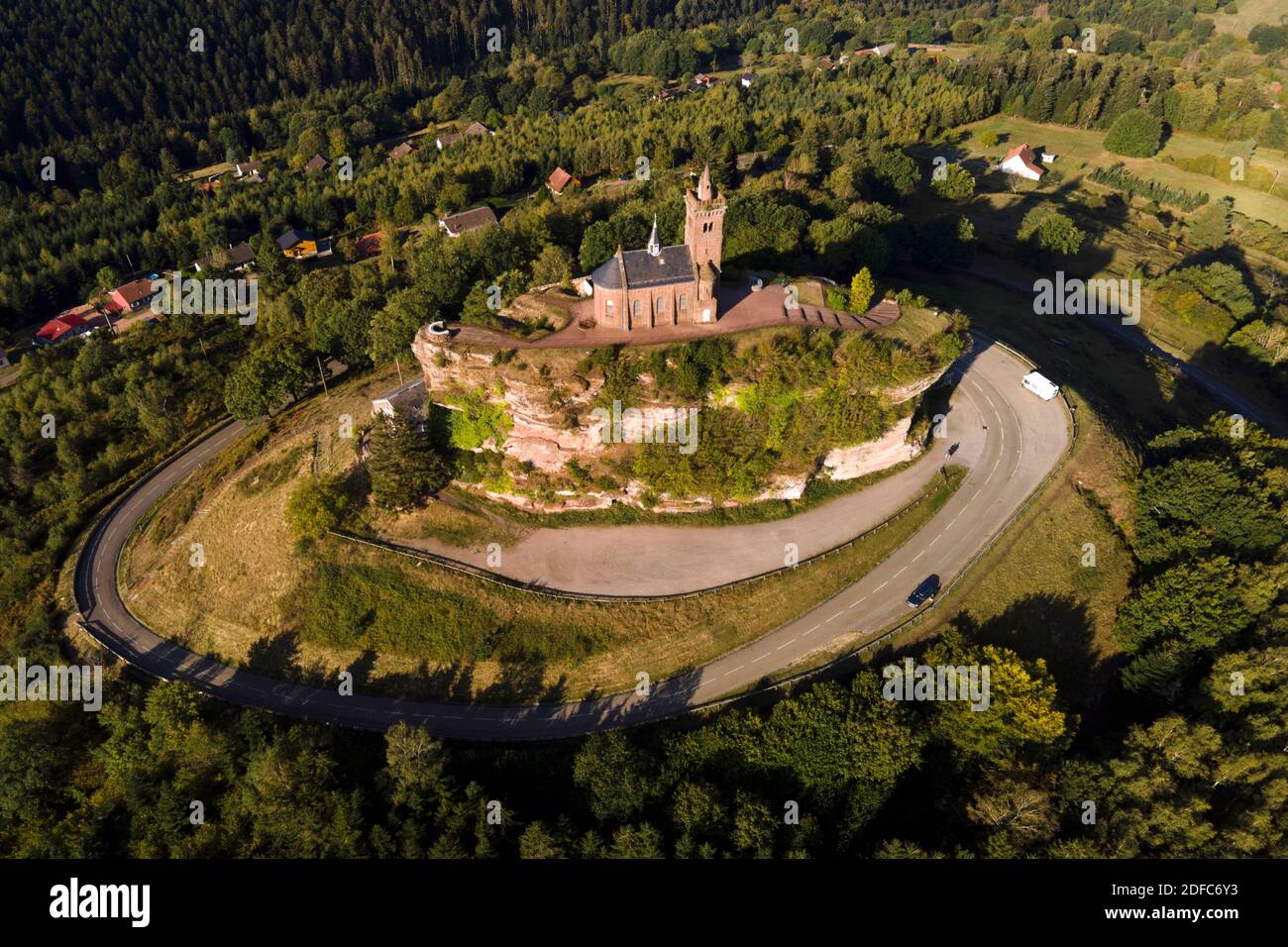 France, Lorraine, Moselle, Dabo, Rock Dabo, Dabo Chapel or Saint Leon ...