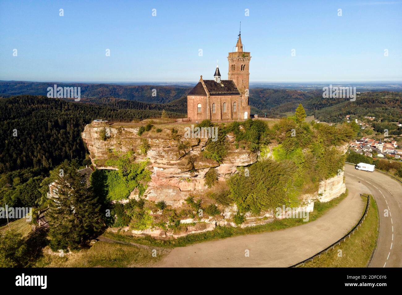 France, Lorraine, Moselle, Dabo, Rock Dabo, Dabo Chapel or Saint Leon ...