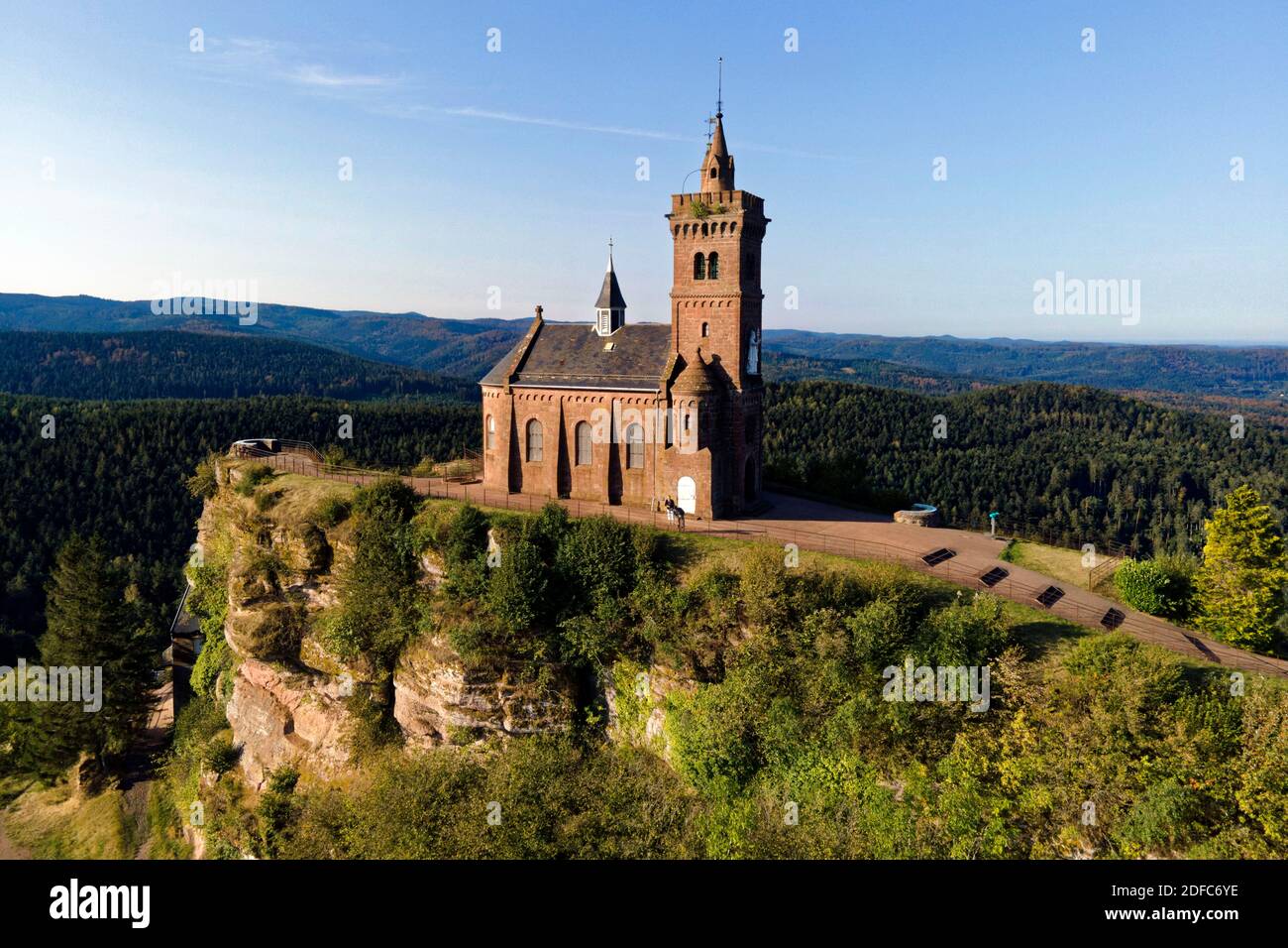 France, Lorraine, Moselle, Dabo, Rock Dabo, Dabo Chapel or Saint Leon ...