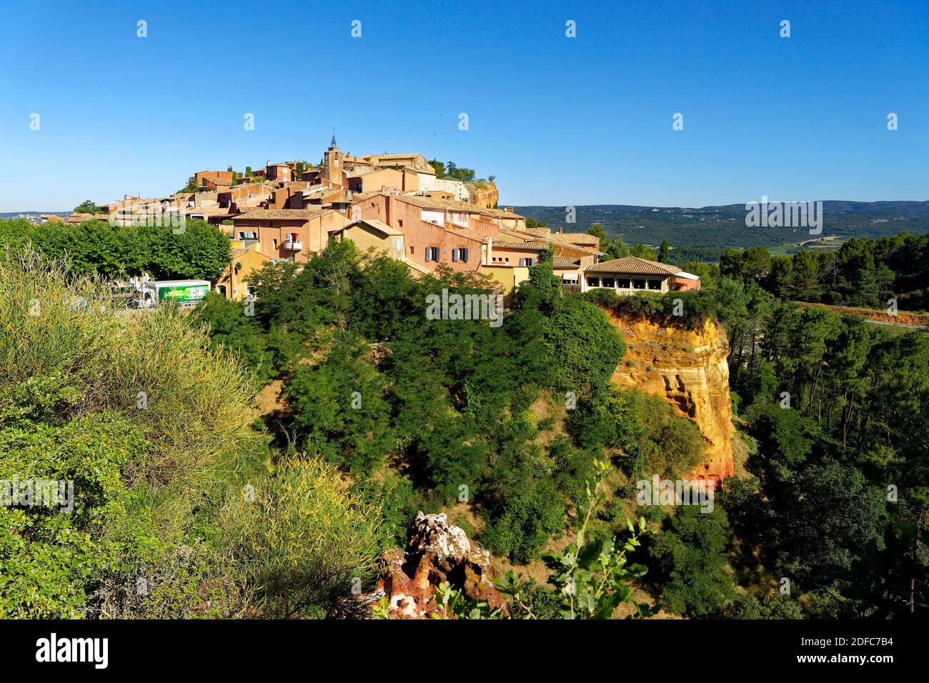 France, Vaucluse, regional natural park of Luberon, Roussillon, labeled ...