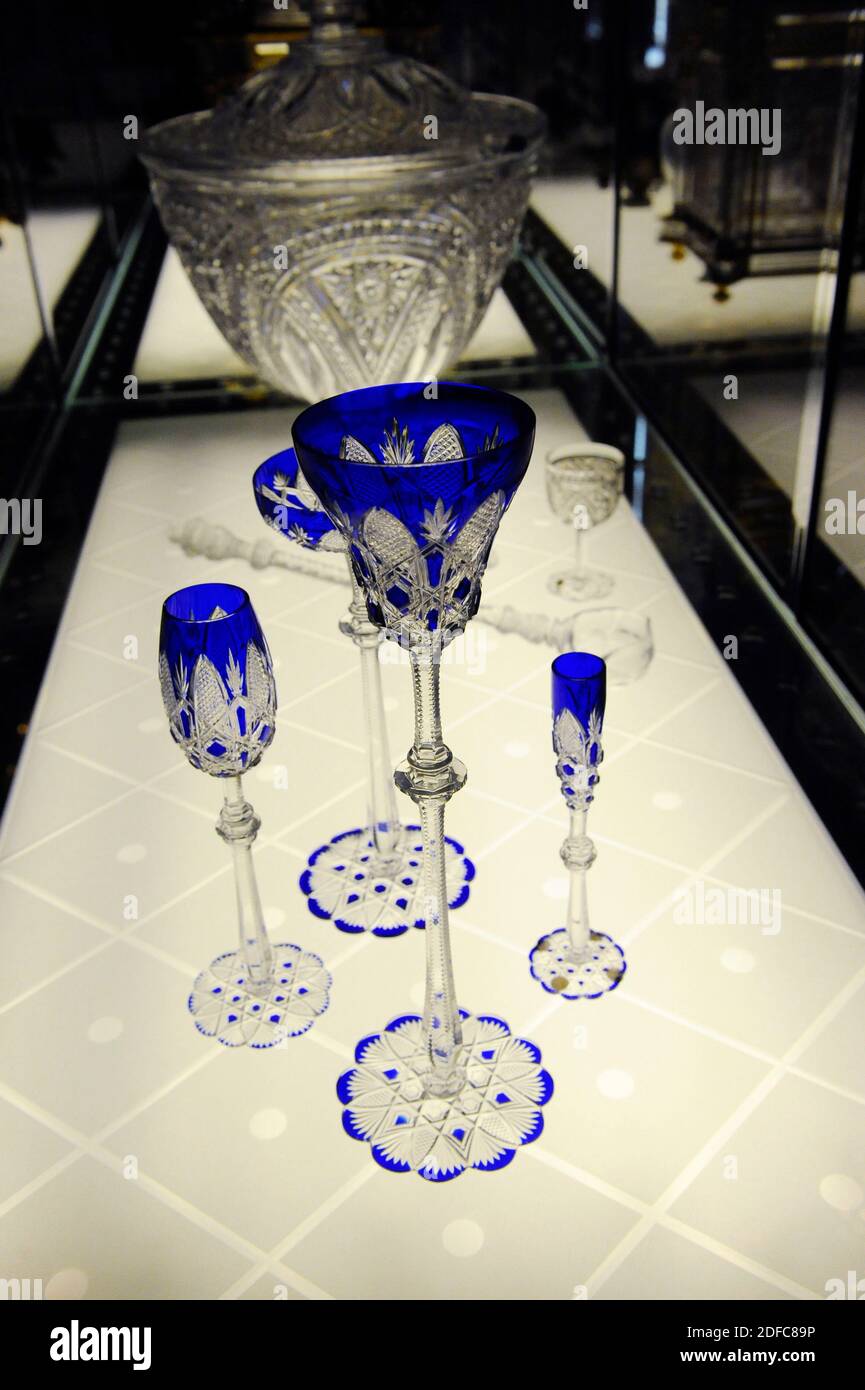 France, Paris, the Baccarat Museum, in the former mansion of Marie ...