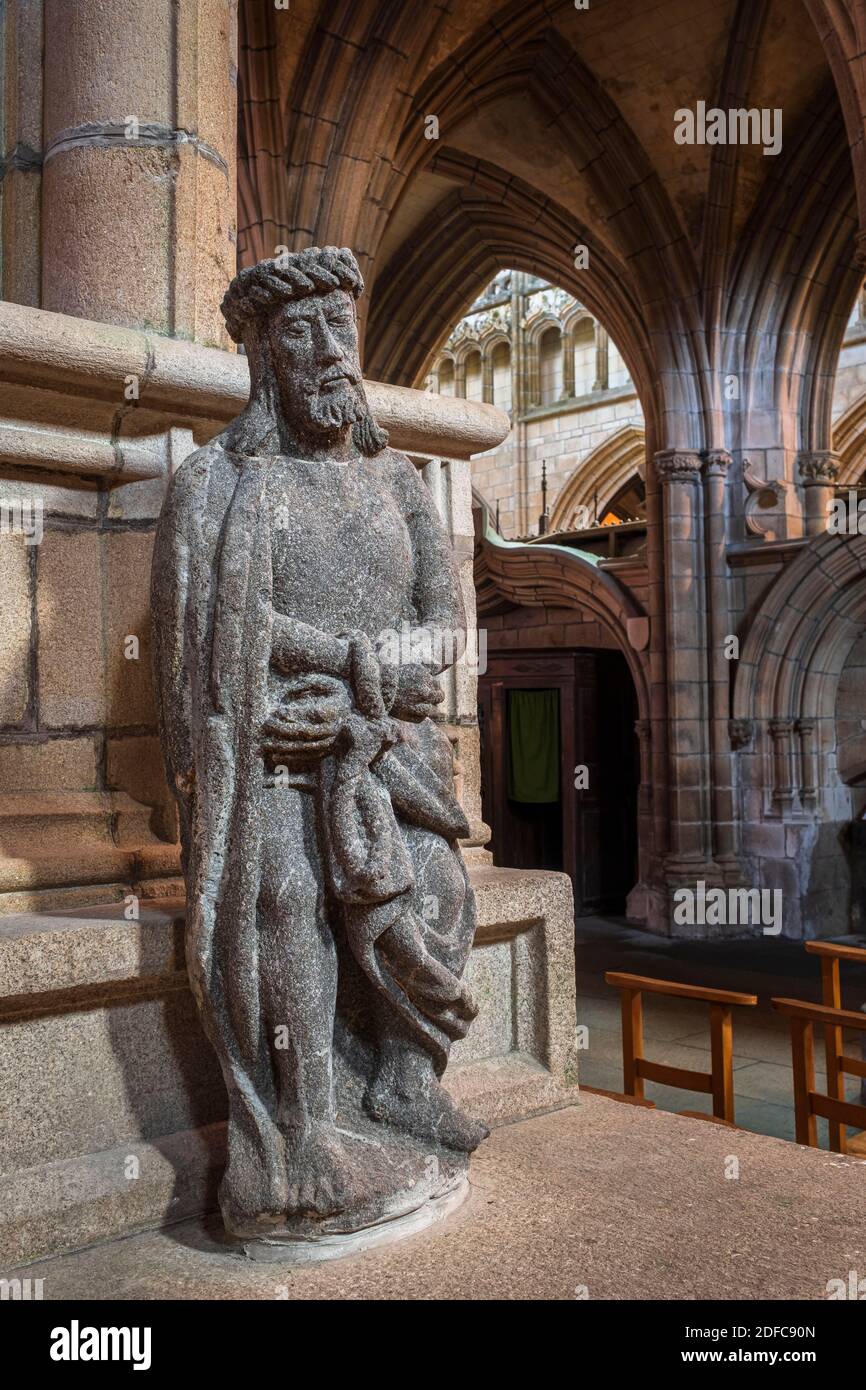 France, Finistere, Saint-Pol-de-Leon, Saint-Paul-Aurelien cathedral ...