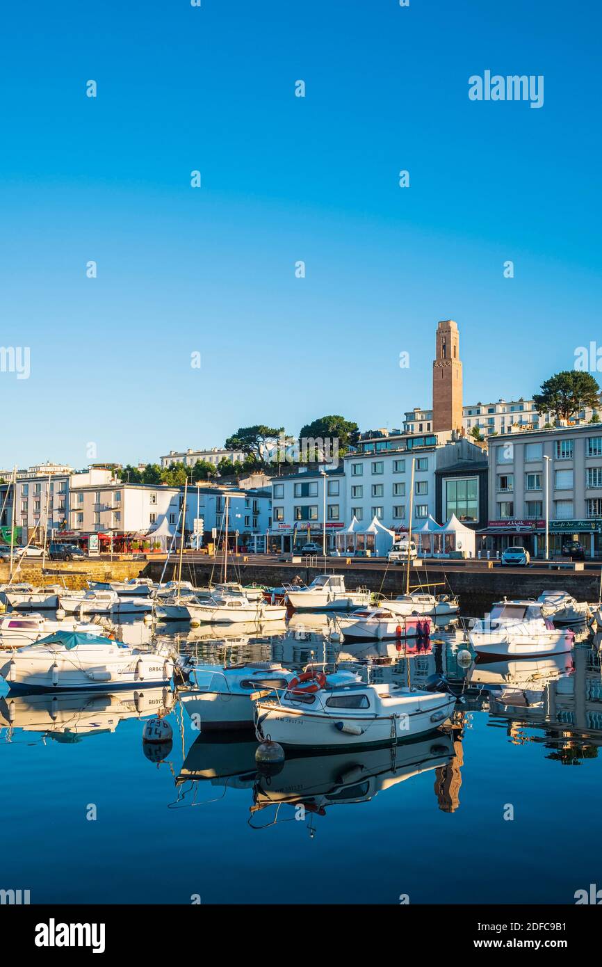 France, Finistere, Brest, the fishing port in the commercial port at ...