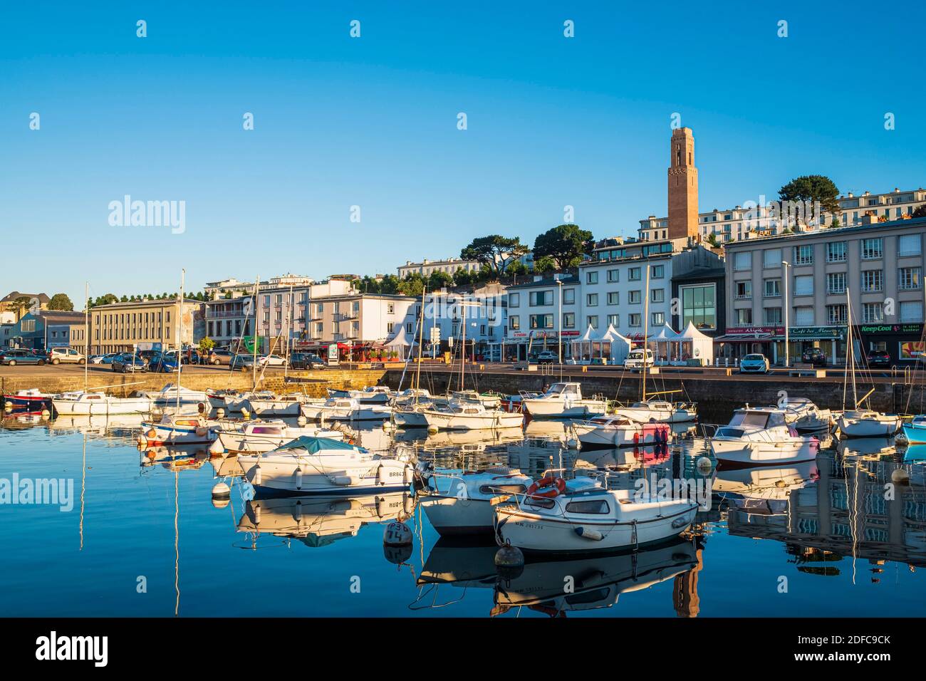 France, Finistere, Brest, the fishing port in the commercial port at ...