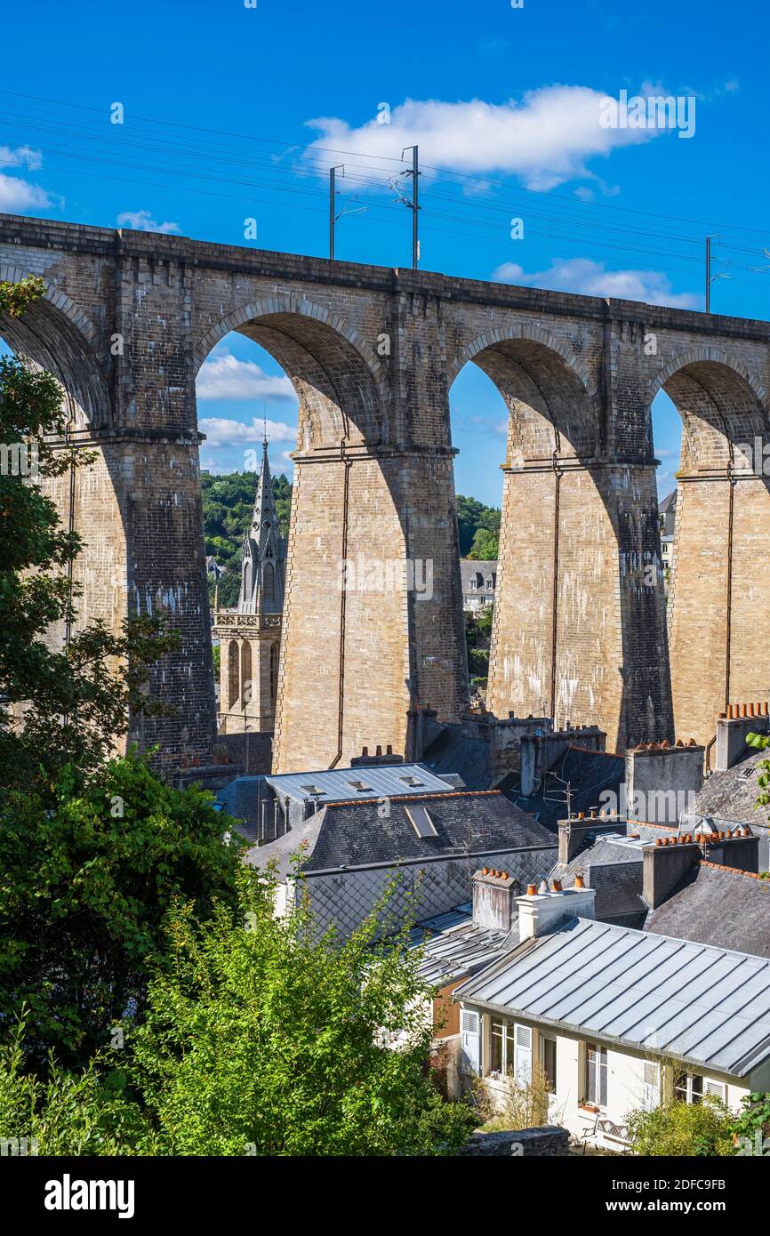 France, Finistere, Morlaix, the viaduct, railway bridge Stock Photo - Alamy