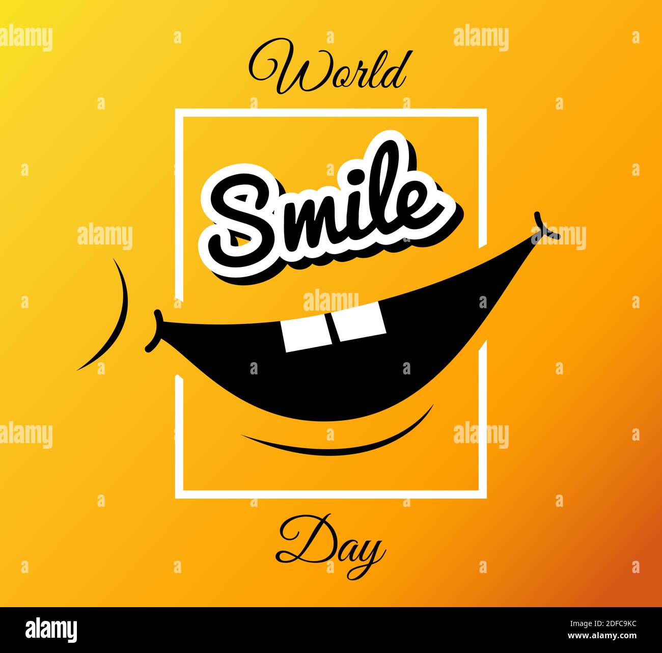 World Smile Day. bright vector greeting card, poster and banner Stock ...