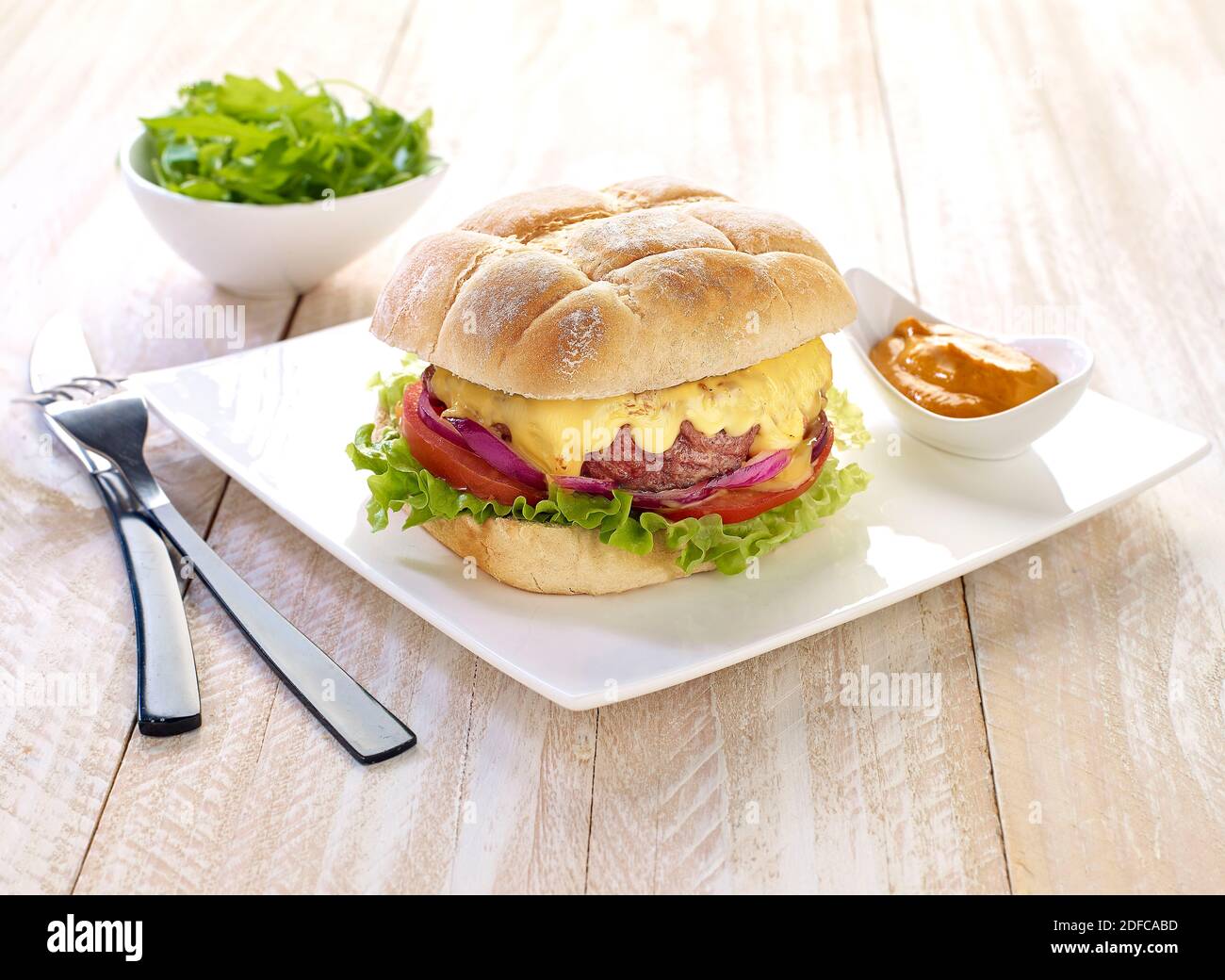 Hamburger meat bread square Stock Photo - Alamy