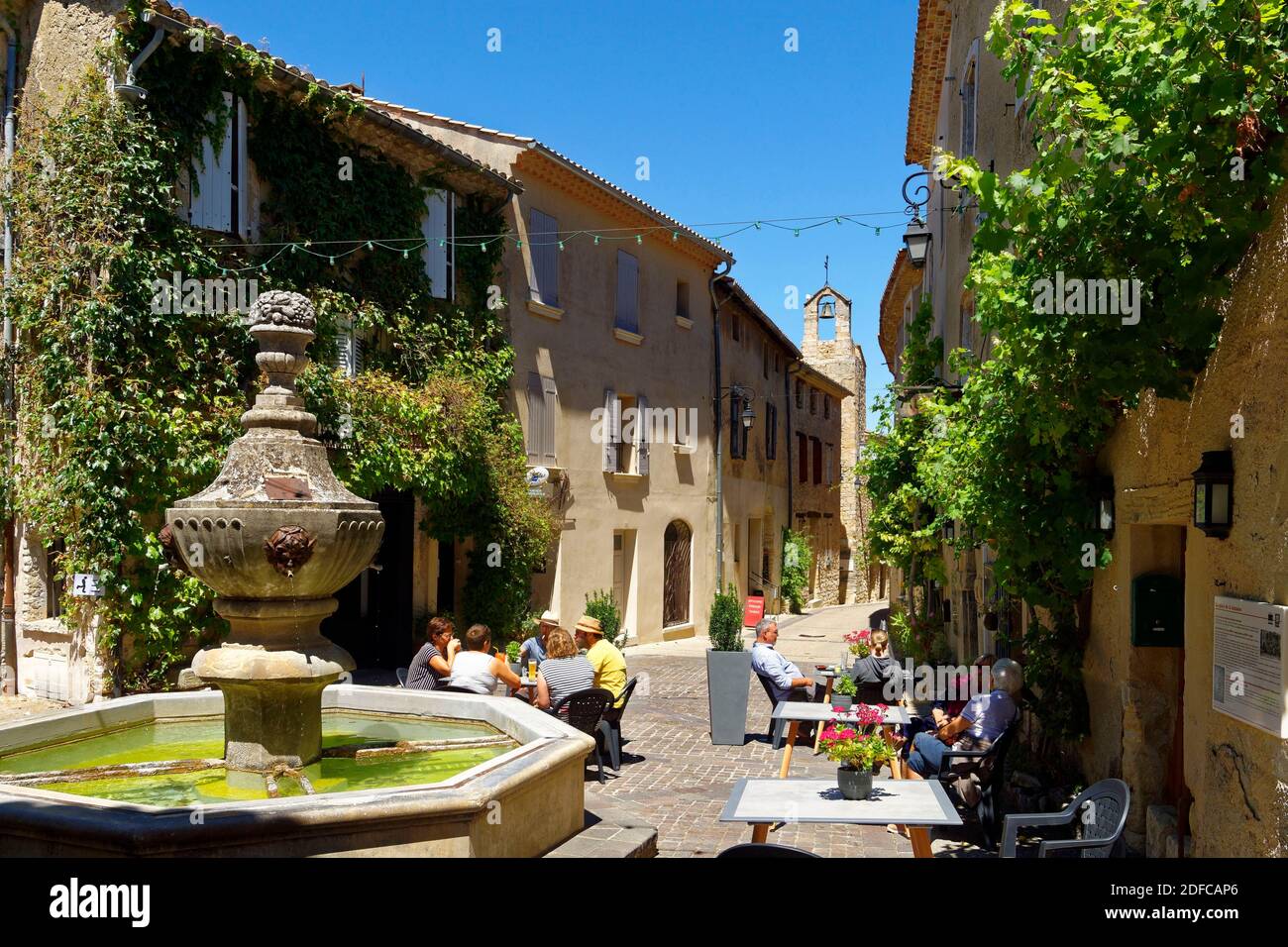 France, Vaucluse, Venasque, labelled Les Plus Beaux Villages de France ...