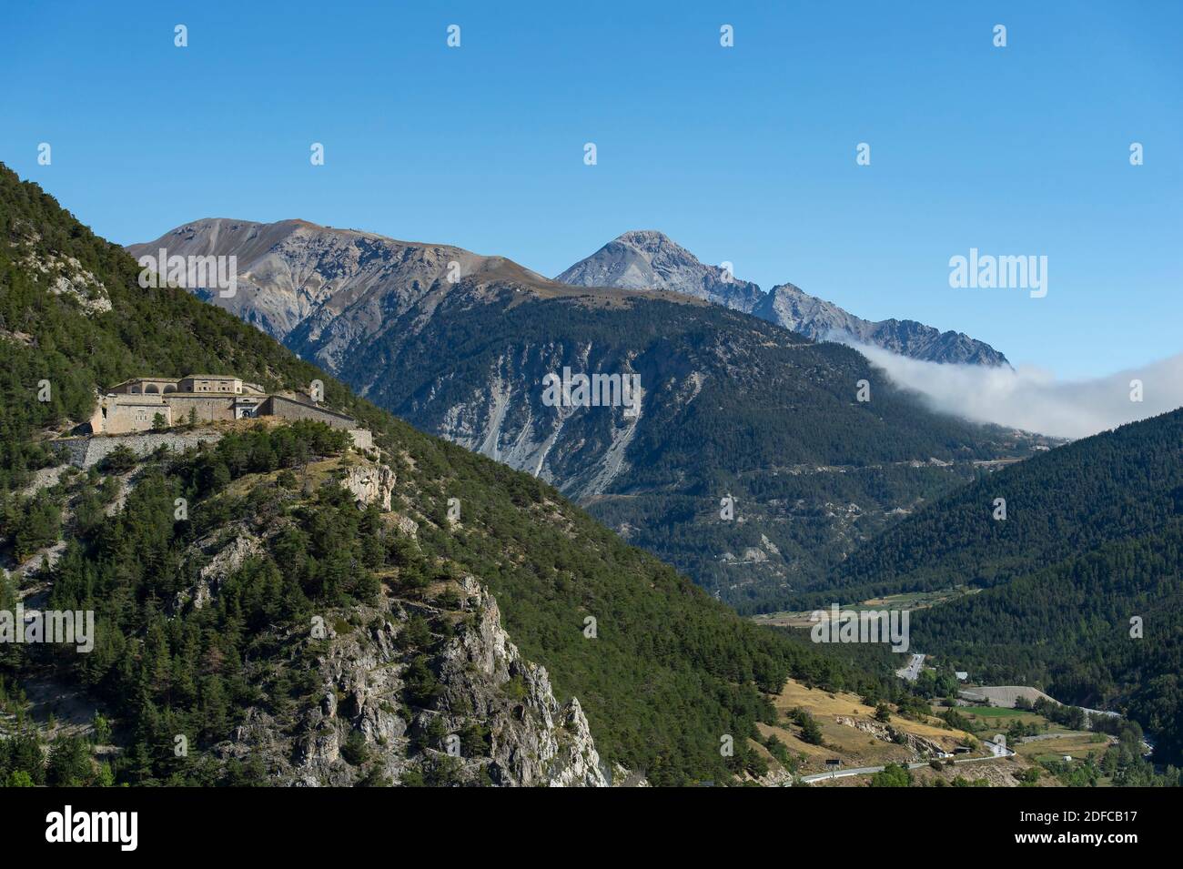 France, Hautes Alpes, Briancon, Unesco world heritage, from the top of ...