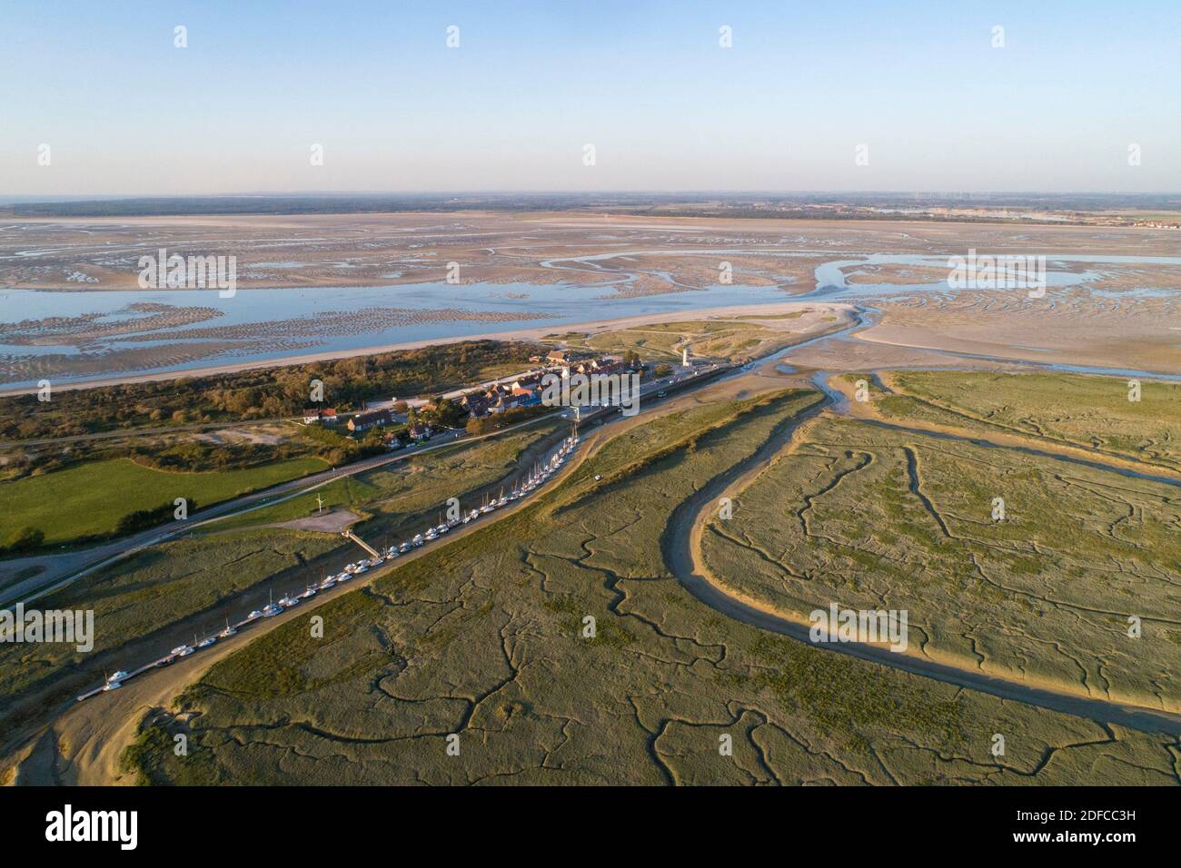 France, Somme, Baie de Somme, Le Hourdel (aerial view Stock Photo - Alamy